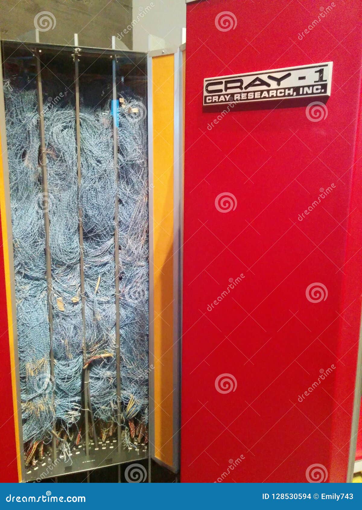 Inside Red and Yellow Cray 1 Supercomputer Editorial Stock Image ...