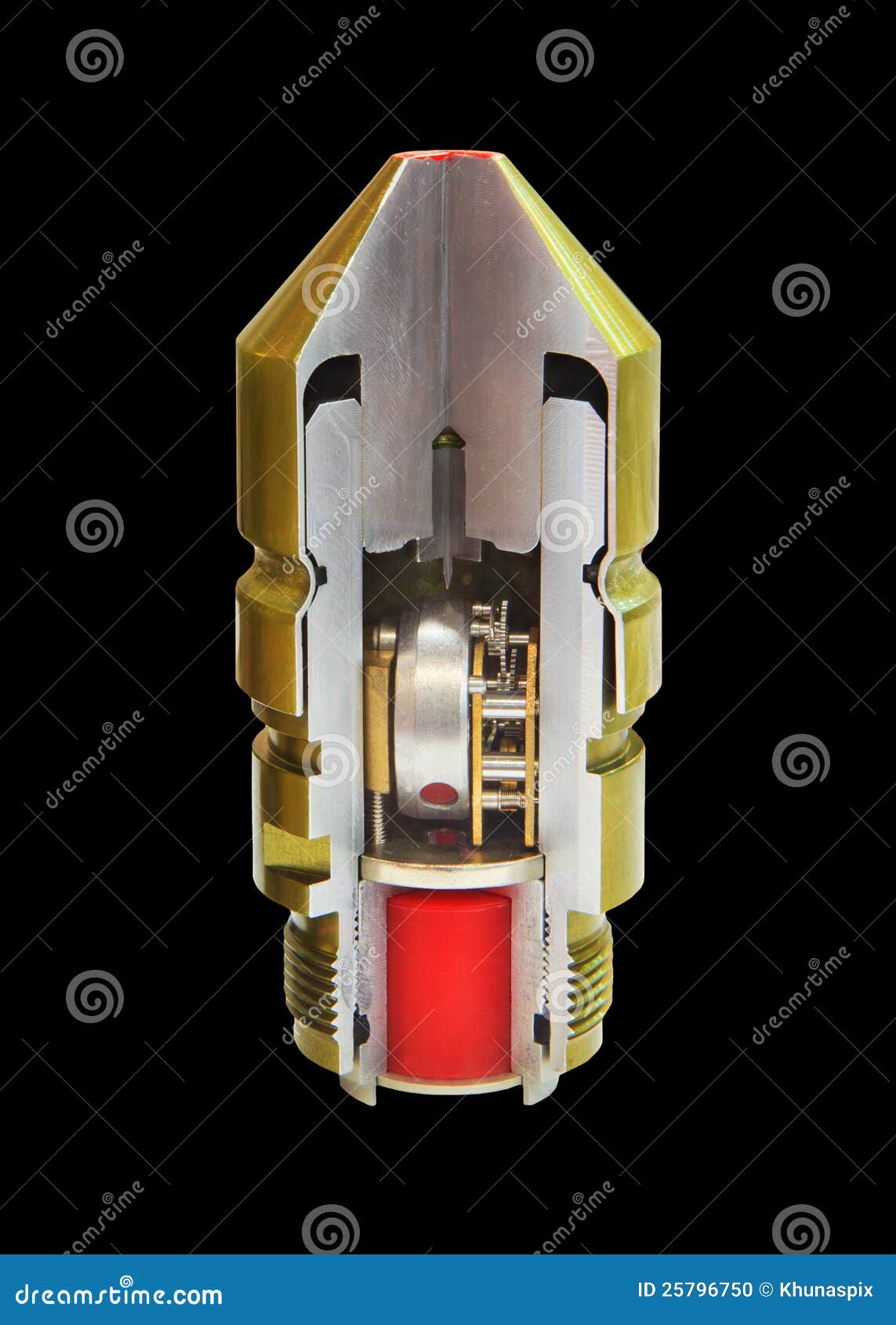Inside of Rocked Bullet with Bomber Explosive Mach Stock Photo - Image ...
