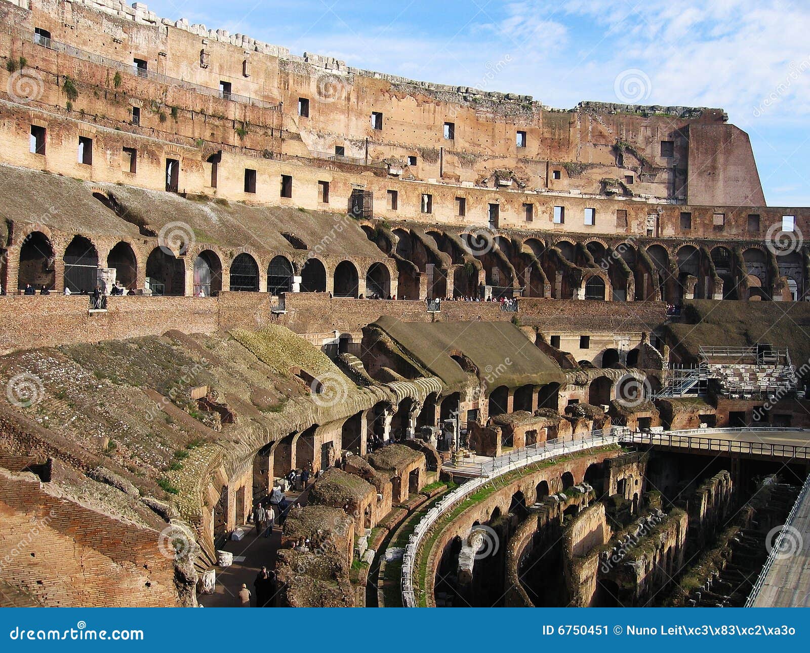 Inside Roman Colosseum Rome Stock Image - Image of city, monument: 6750451