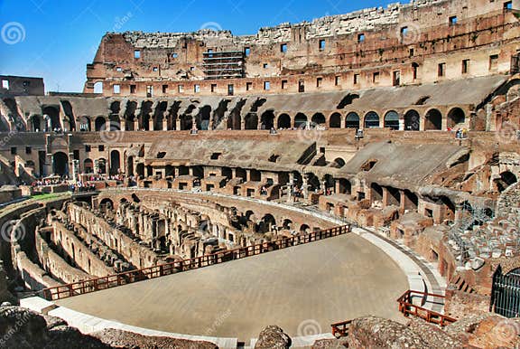 Inside of Rome Colosseum stock photo. Image of europe - 55100258