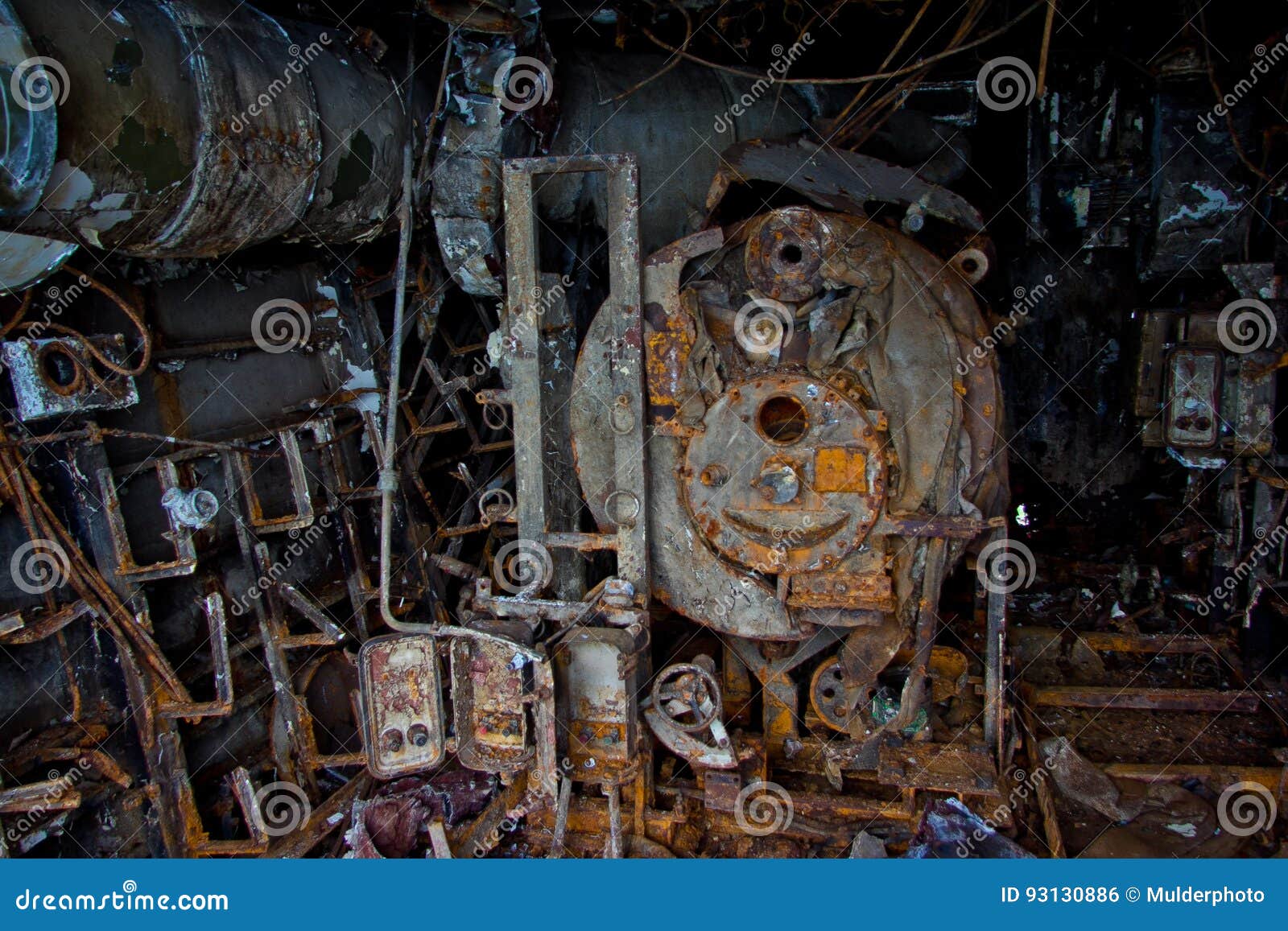 Inside Rotten Abandoned Rusty Russian Warship Stock Photo - Image of ...
