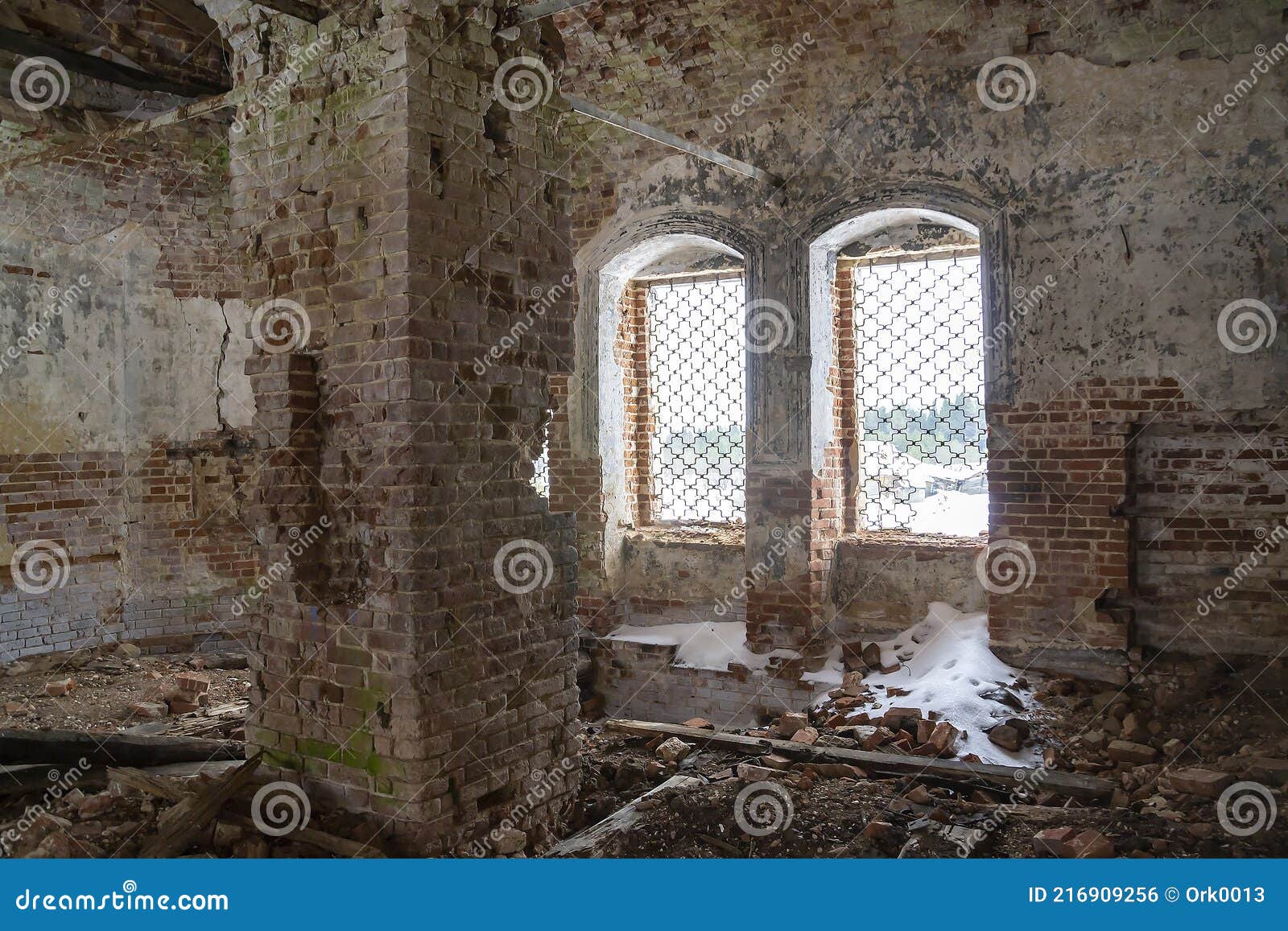 Inside the ruined temple stock photo. Image of column - 216909256
