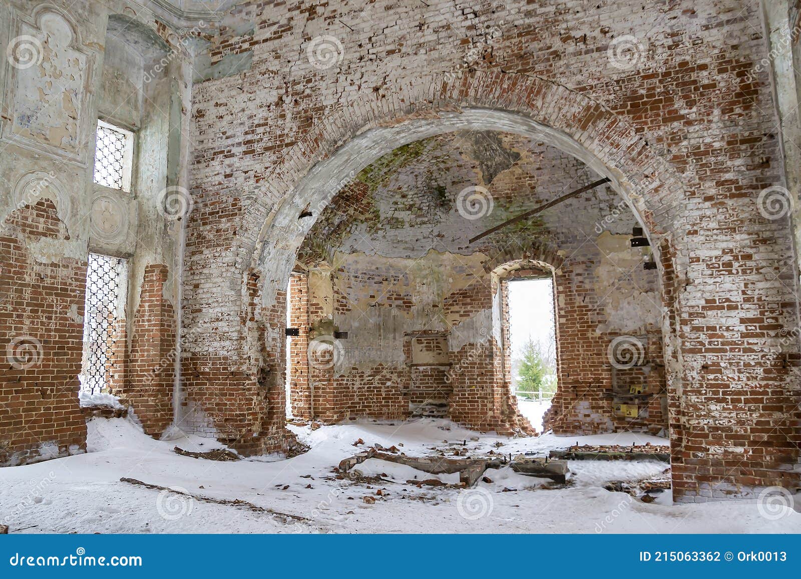 Inside the ruined temple stock photo. Image of inside - 215063362