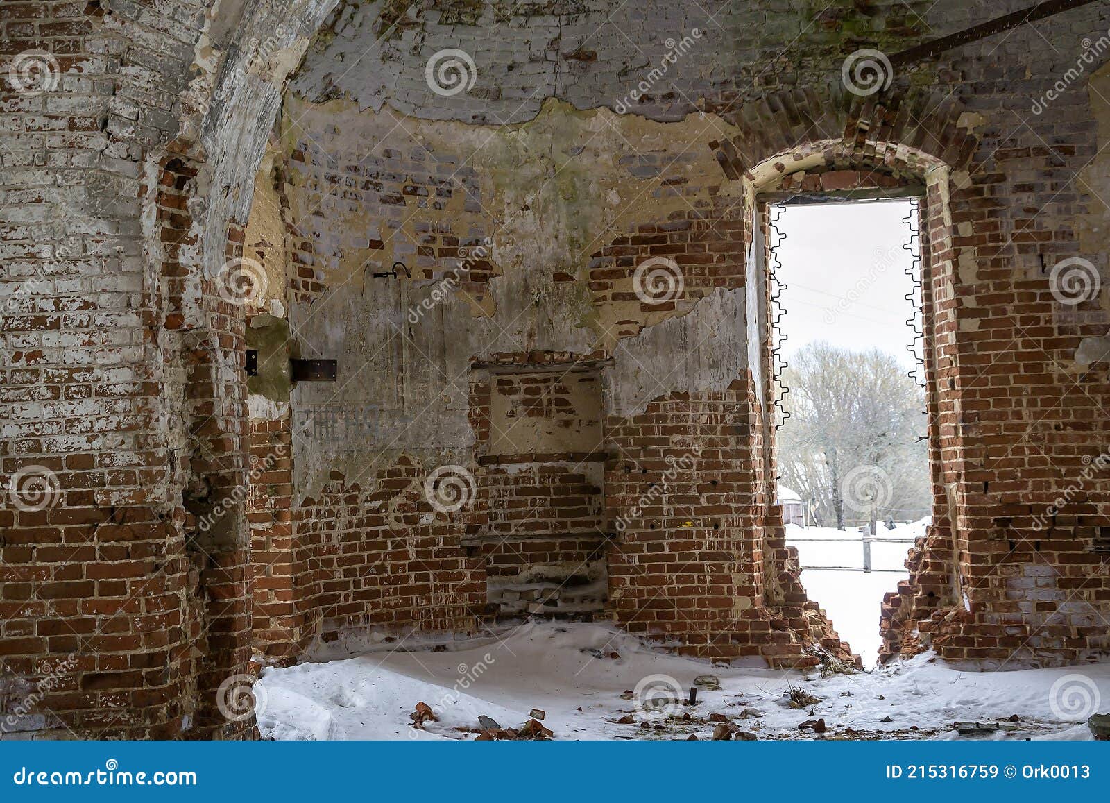 Inside the ruined temple stock image. Image of christian - 215316759