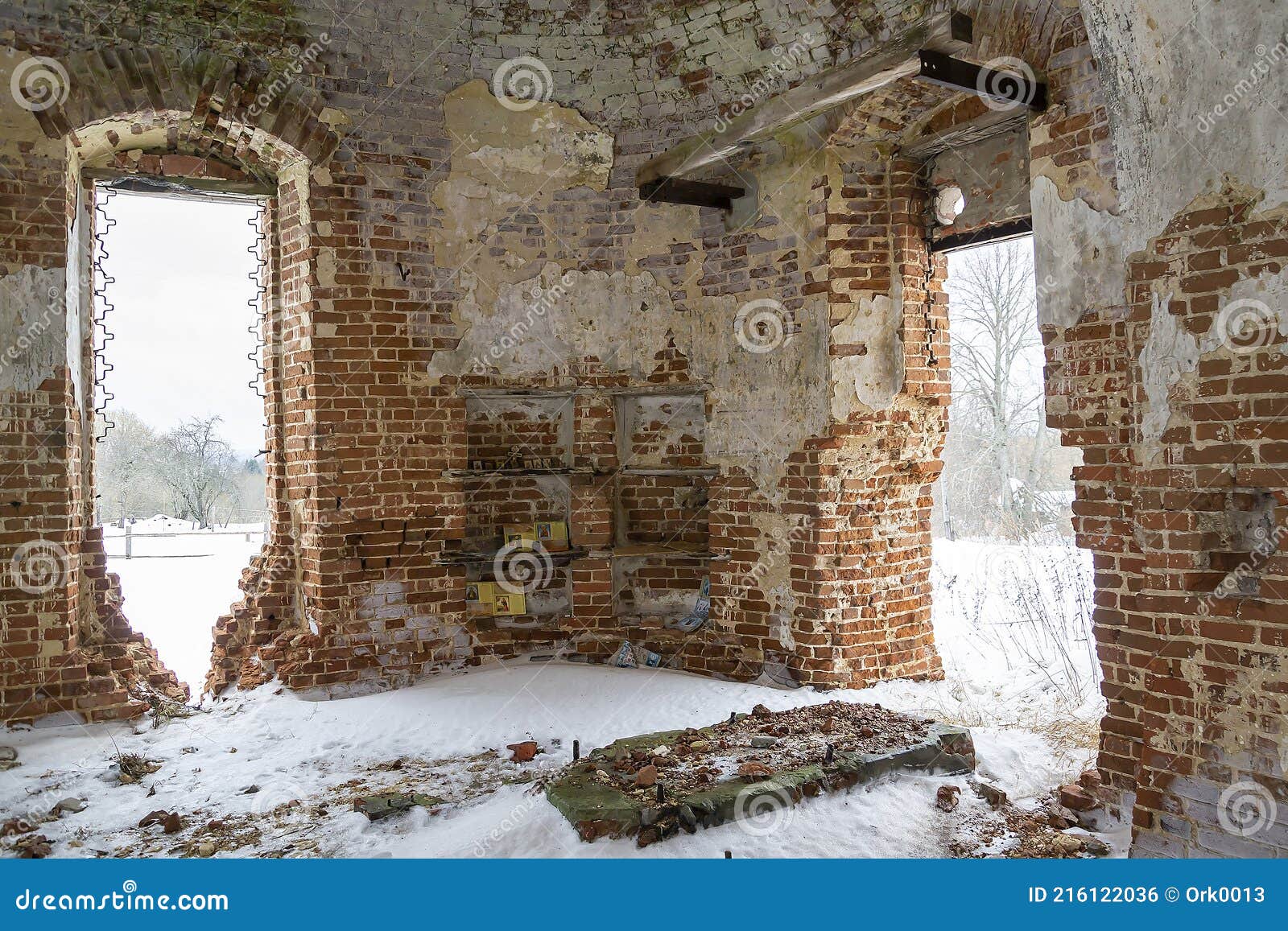 Inside the ruined temple stock photo. Image of culture - 216122036