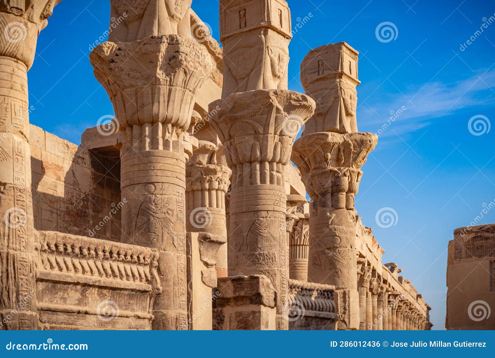 View of Philae Temple Island - Aswan Egypt Stock Photo - Image of ...