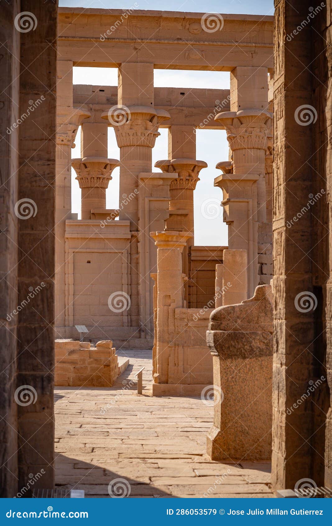 View of Philae Temple Island - Aswan Egypt Stock Image - Image of ...