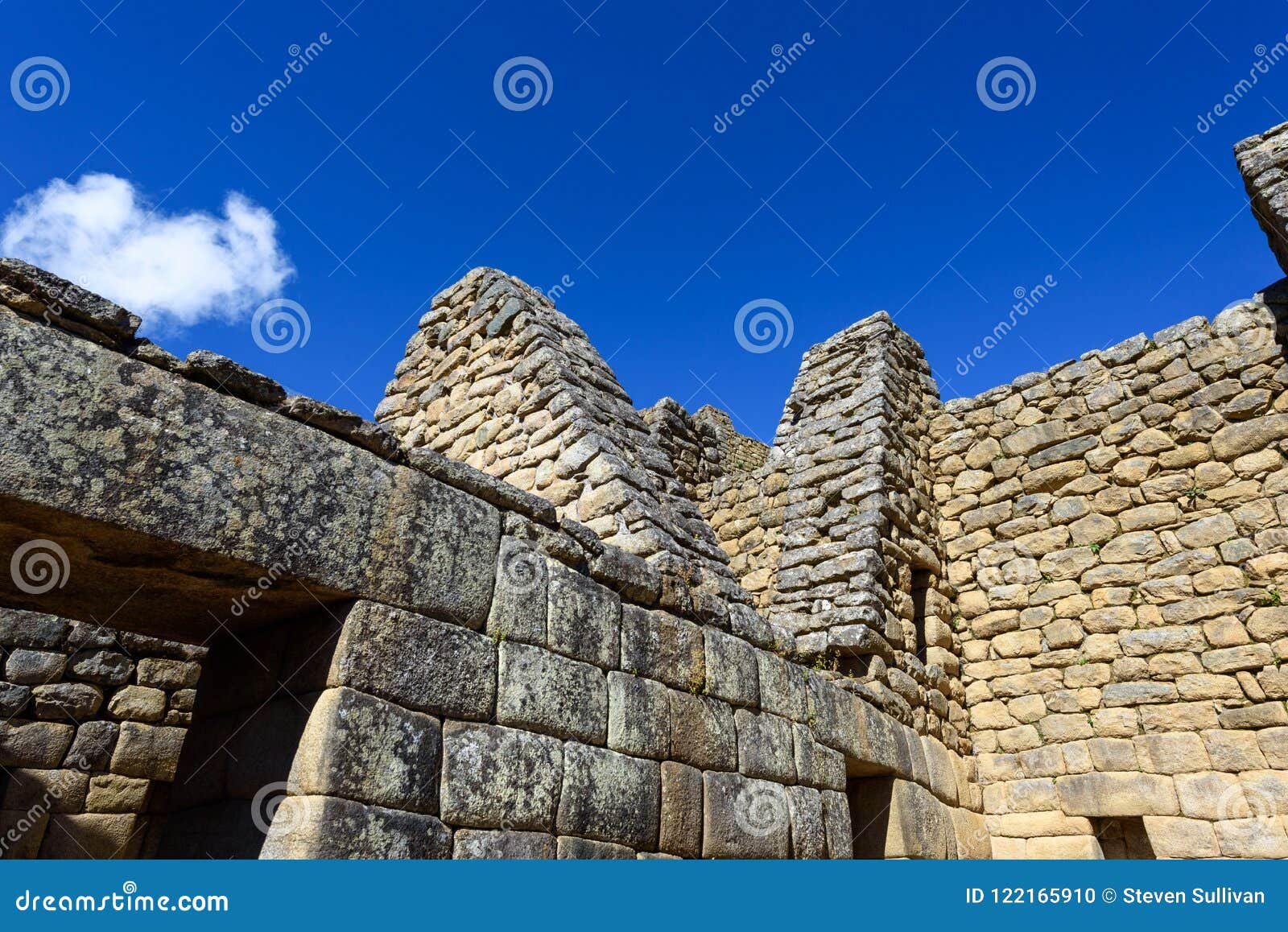 Stone Buildings at Machu Picchu Stock Photo - Image of incan, ancient ...