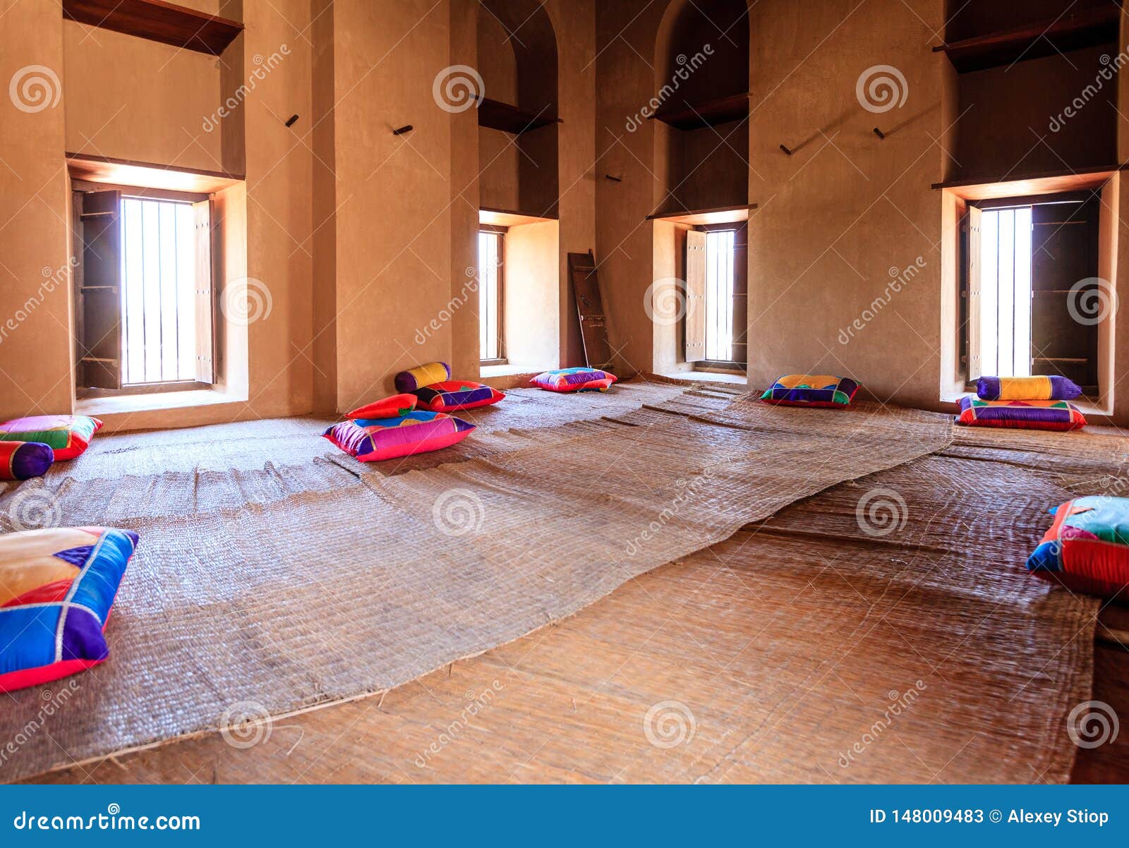 Inside Rustaq Fort, Oman editorial stock photo. Image of architecture ...