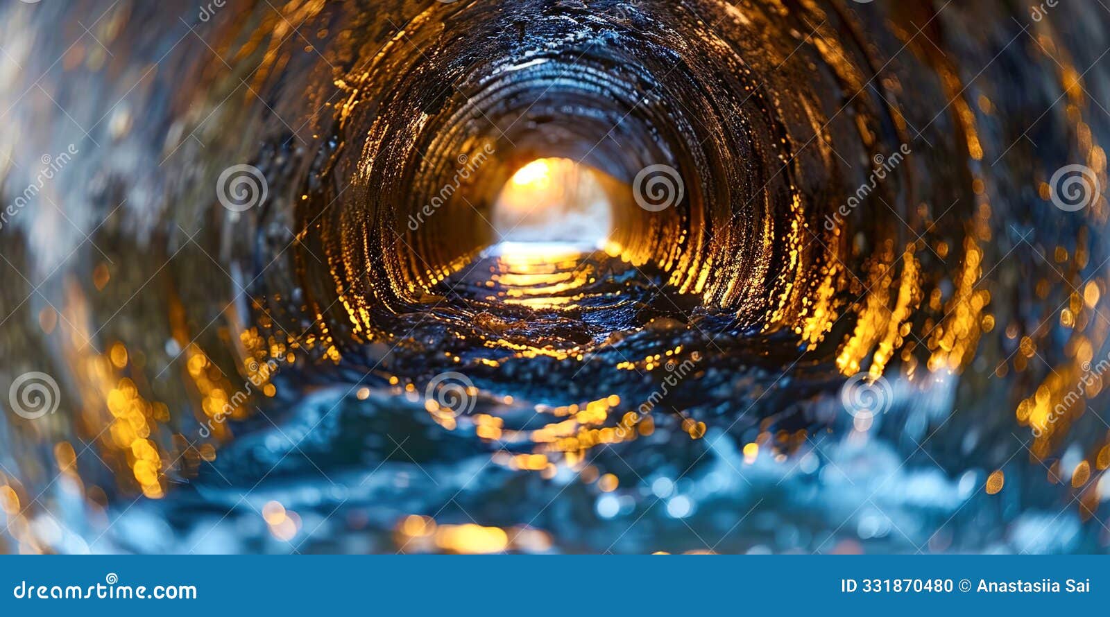 Inside a rusty sewer pipe stock photo. Image of metal - 331870480
