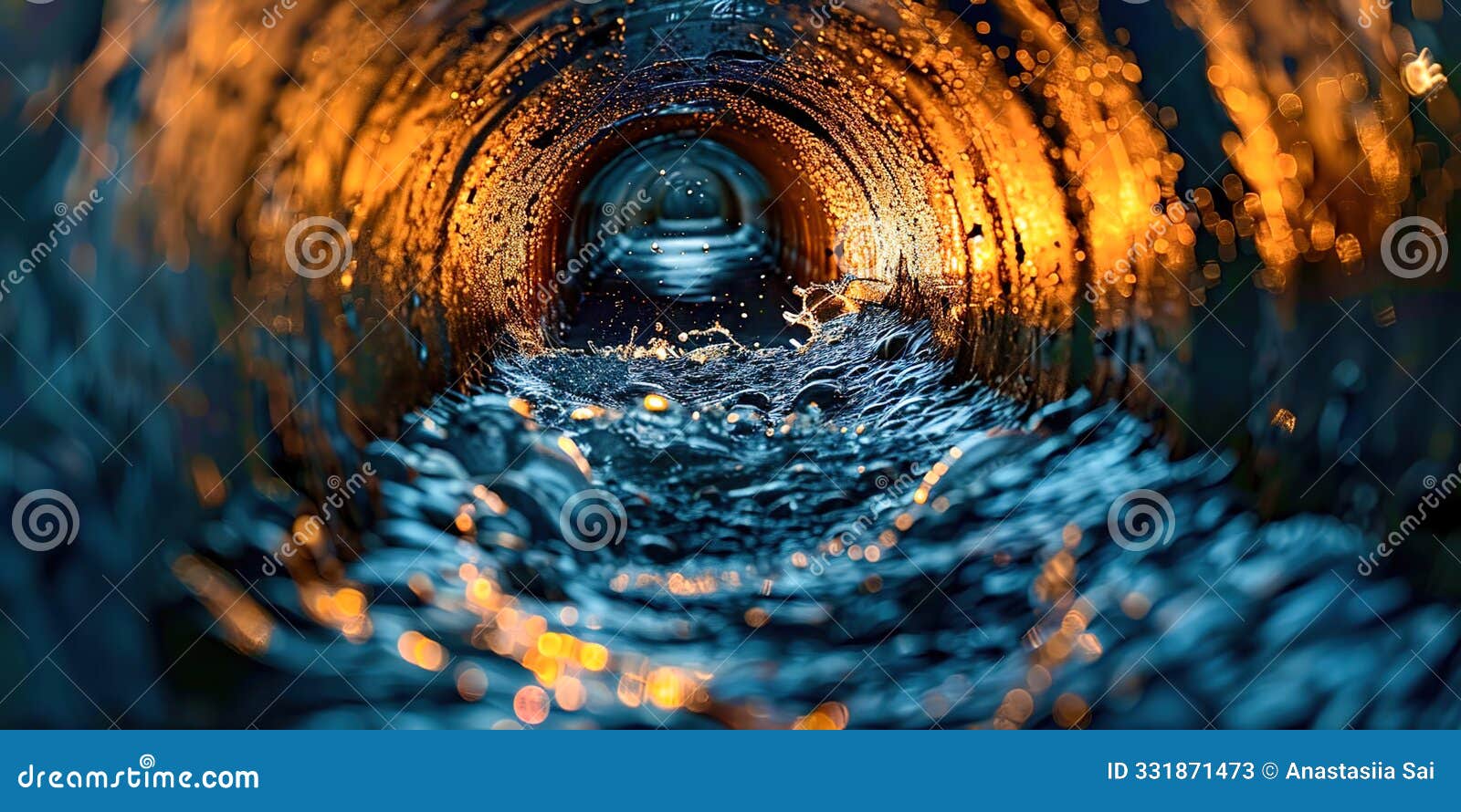 Inside a rusty sewer pipe stock image. Image of industry - 331871473