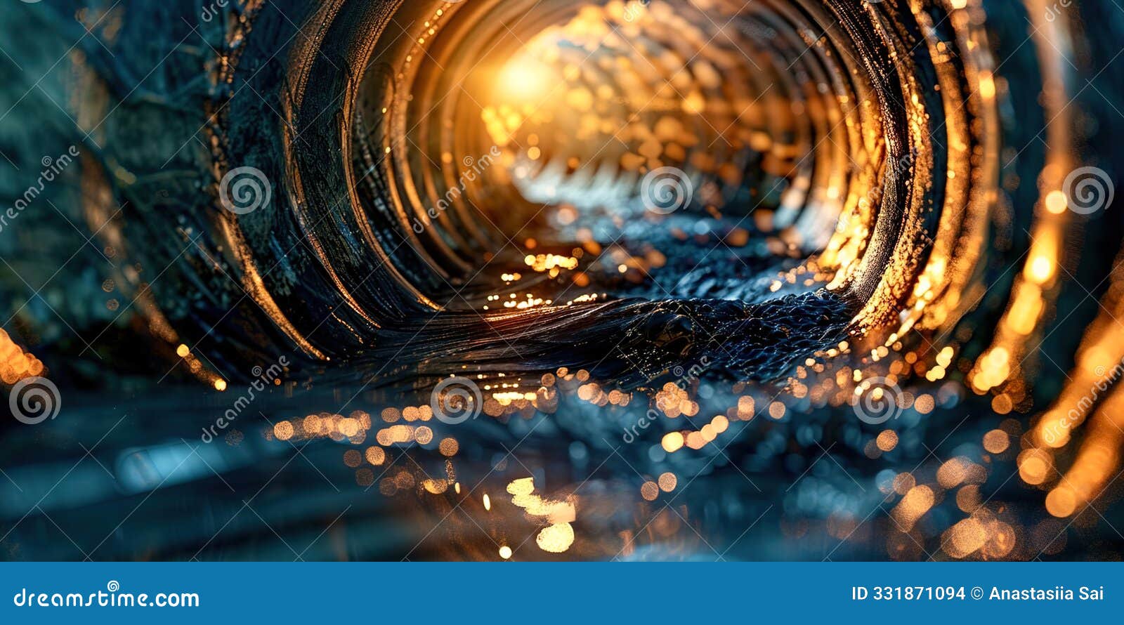 Inside a rusty sewer pipe stock photo. Image of industry - 331871094
