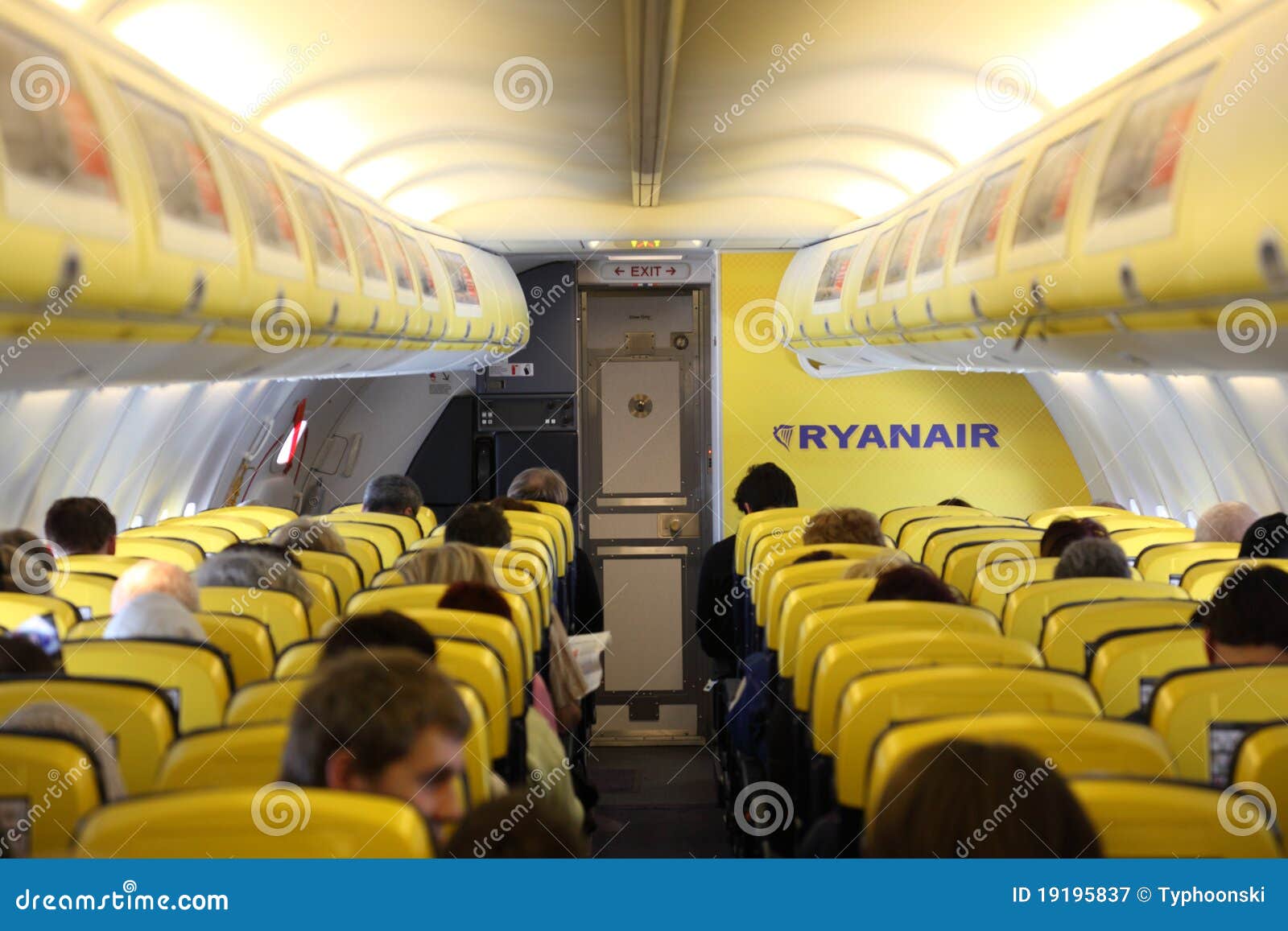 Inside Of The Ryanair Airplane Editorial Photography - Image: 19195837