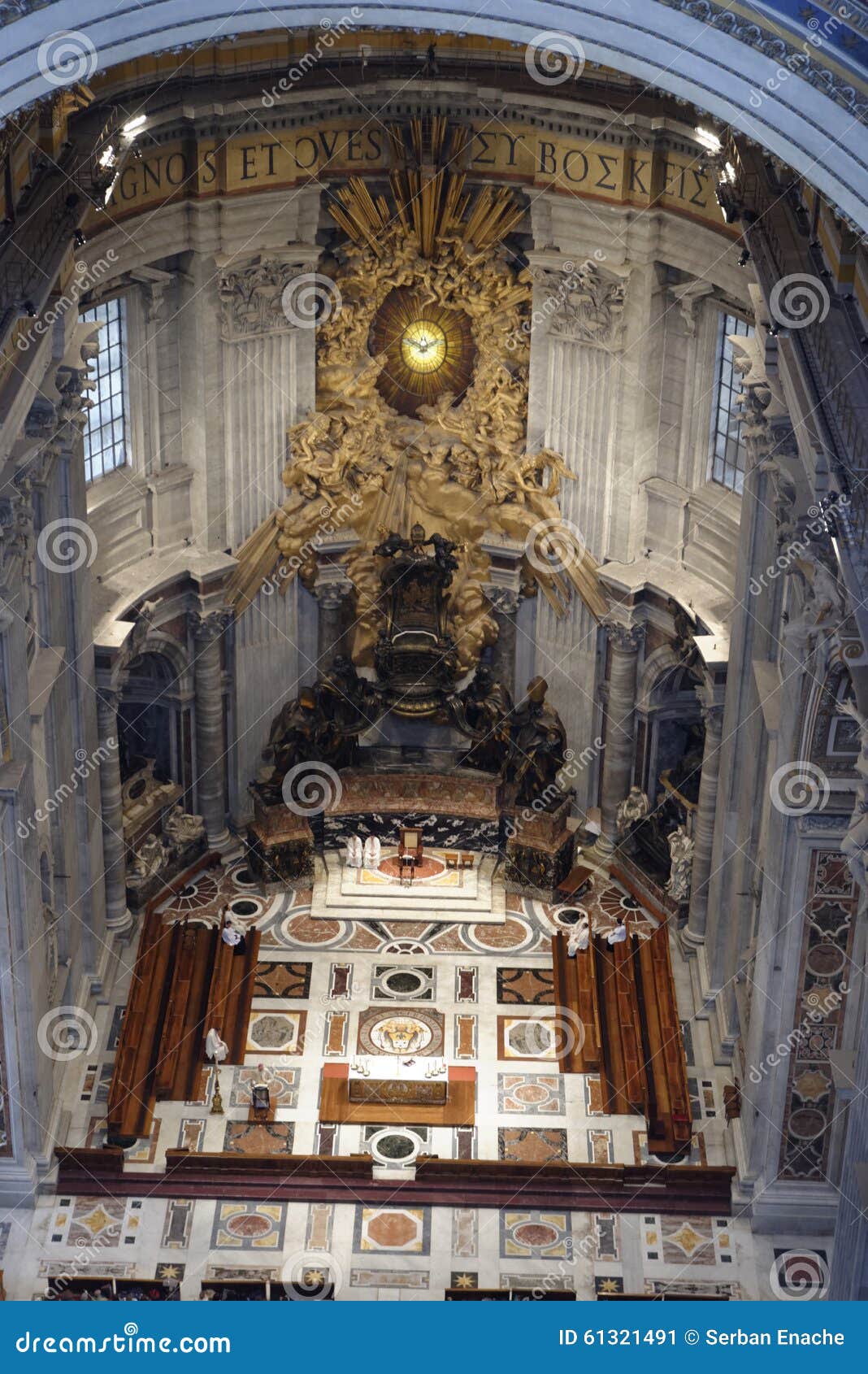 Inside Saint Peters Cathedral, Rome, Italy Editorial Photo - Image of ...