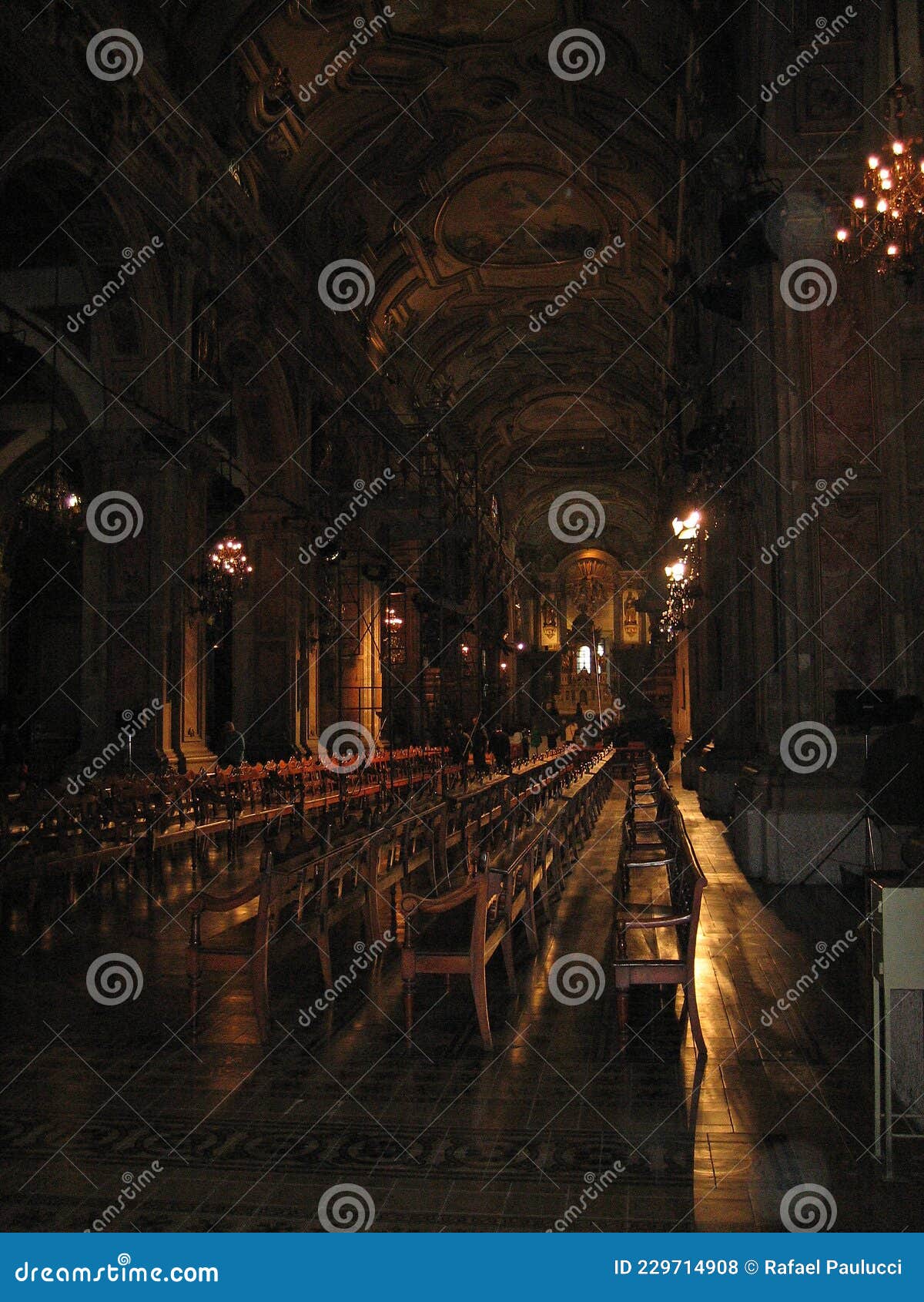 Inside Santiago Metropolitan Cathedral, Located in the Capital of Chile ...