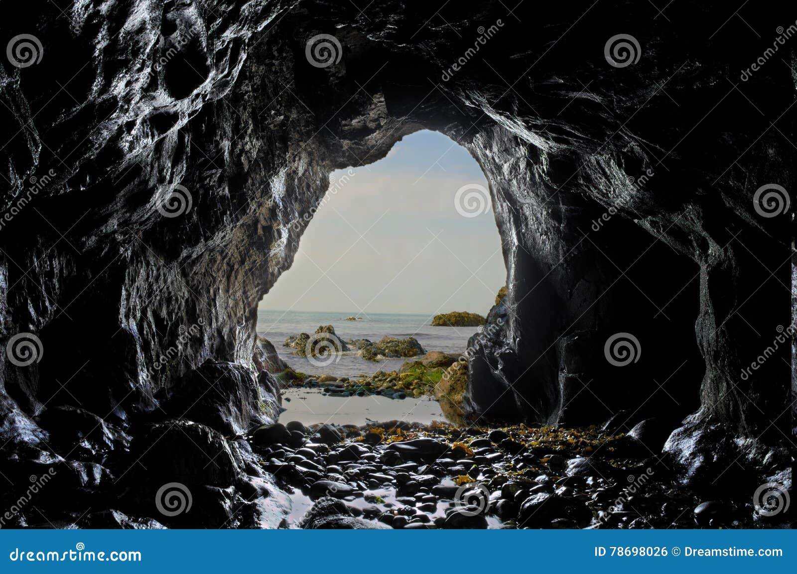 Inside a sea cave stock photo. Image of pembroke, nature - 78698026