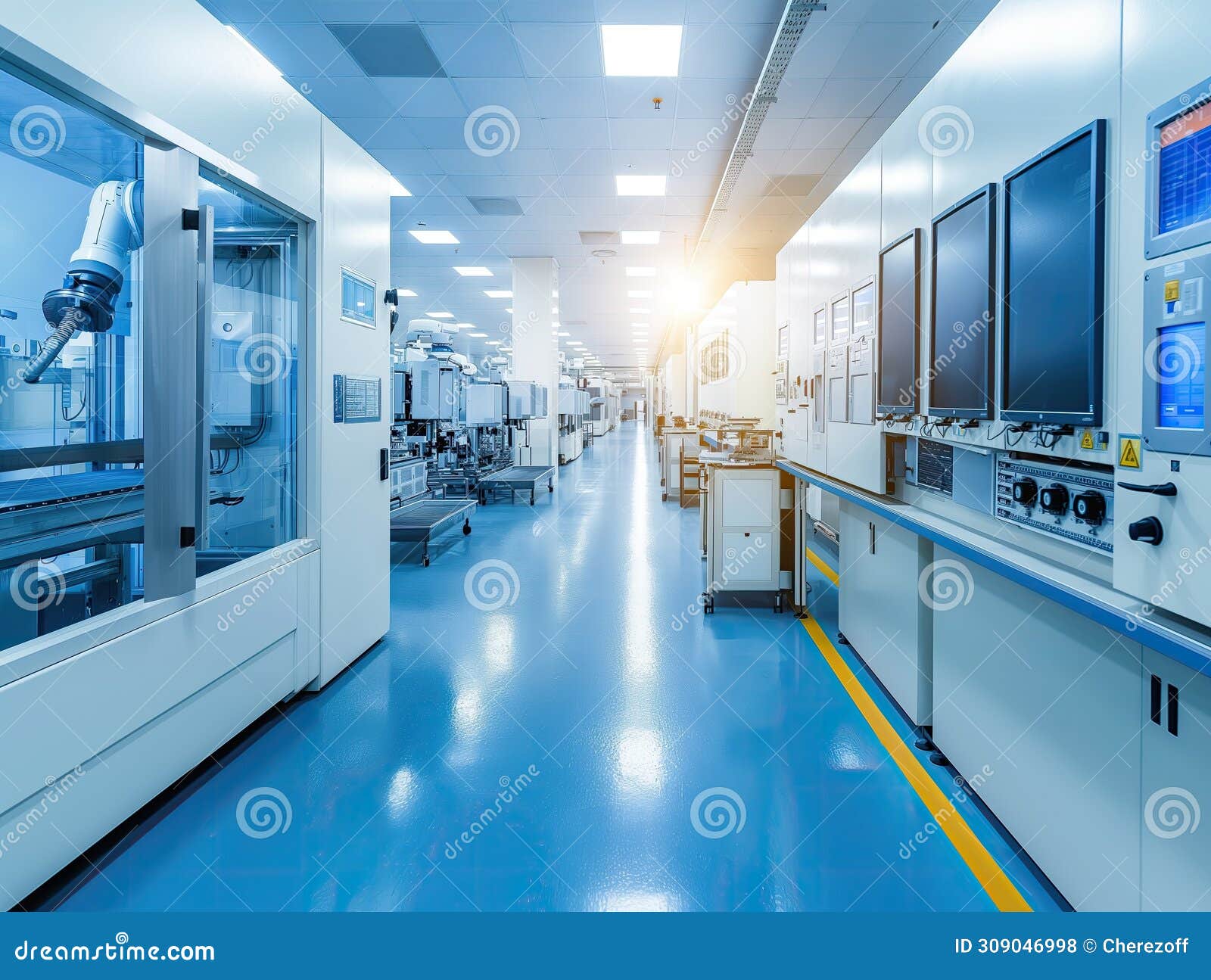 Inside the Semiconductor Lab Stock Photo - Image of technology, sterile ...