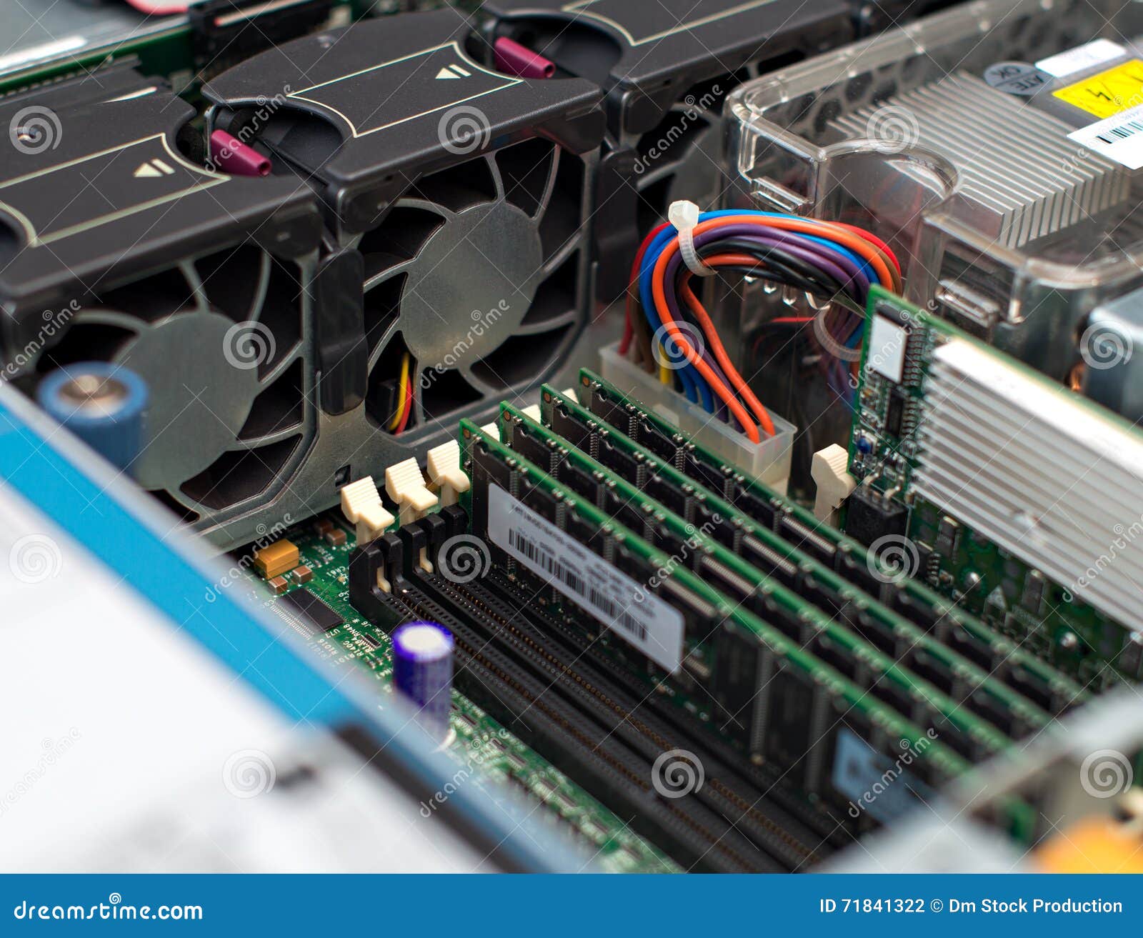 Inside of server pc. stock photo. Image of megabytes - 71841322