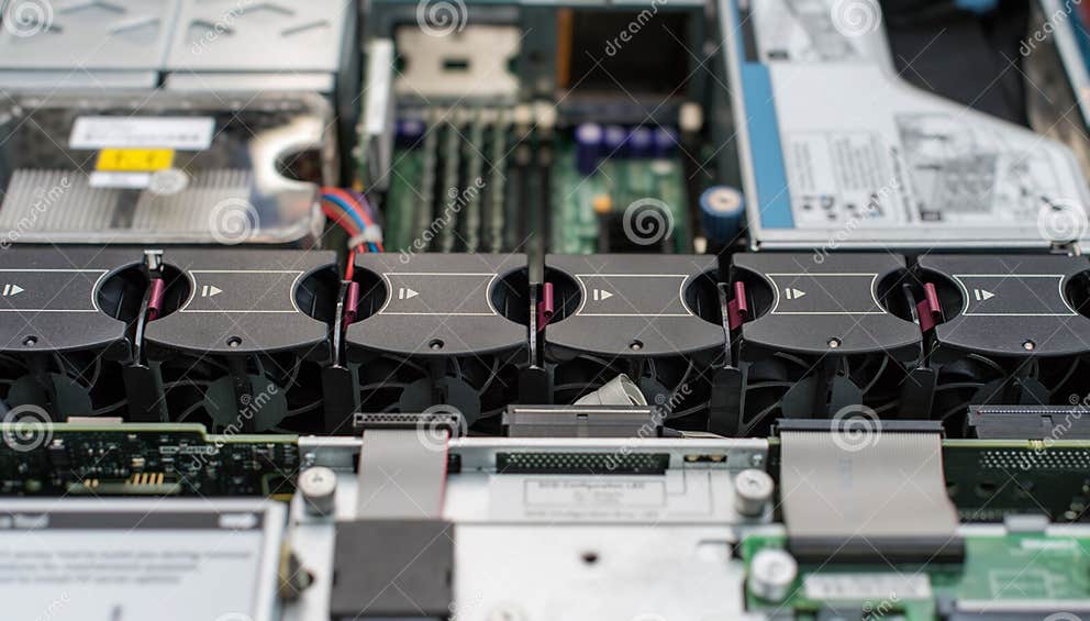 Inside of server pc. stock image. Image of motherboard - 71841367