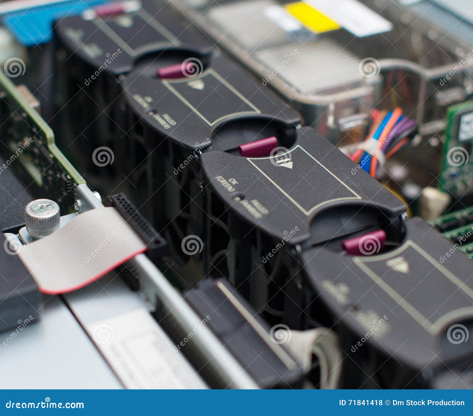 Inside of server pc. stock photo. Image of closeup, element - 71841418