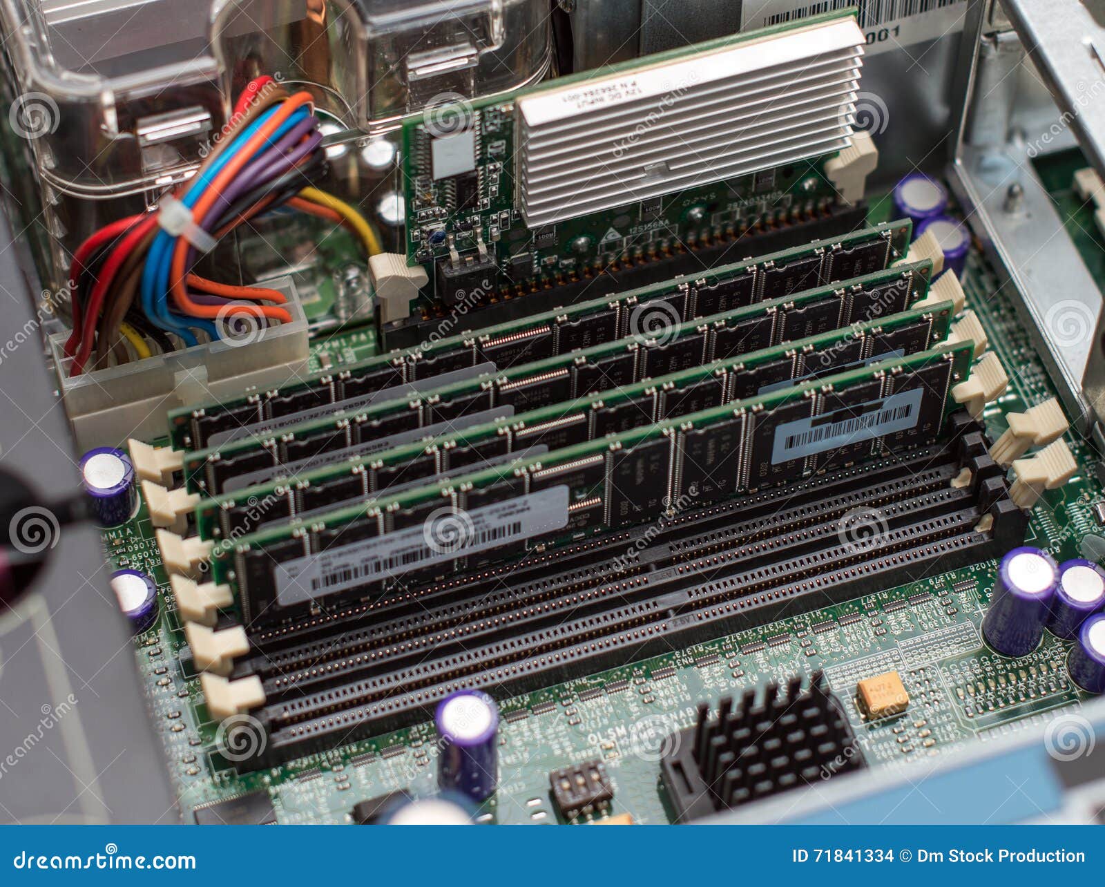 Inside of server pc. stock photo. Image of desktop, close - 71841334