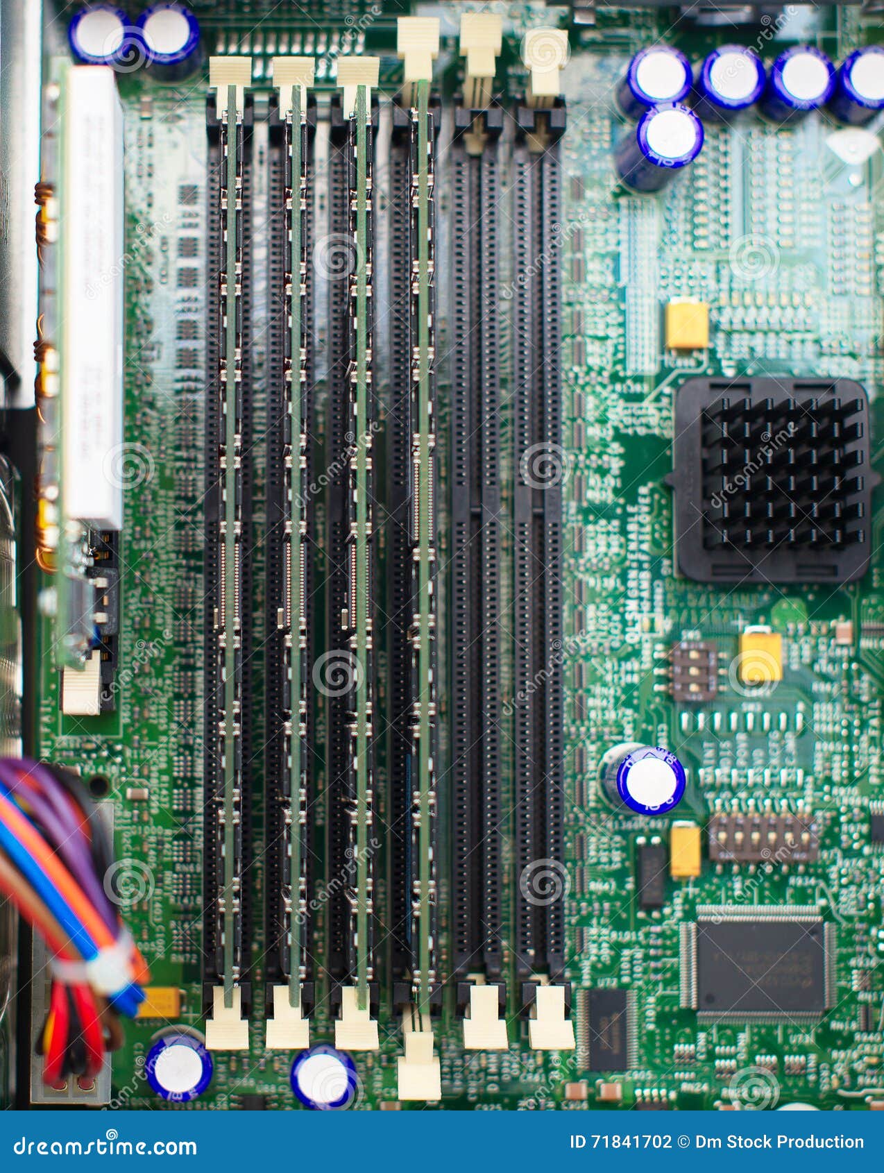 Inside of server pc. stock photo. Image of connection - 71841702