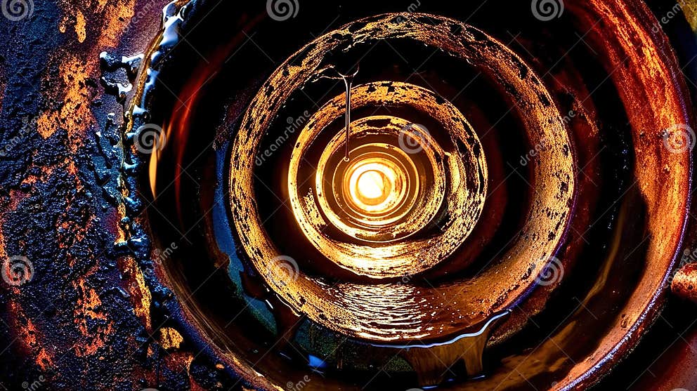 Inside a Sewer Pipe Macro Photo Stock Image - Image of system, hole ...