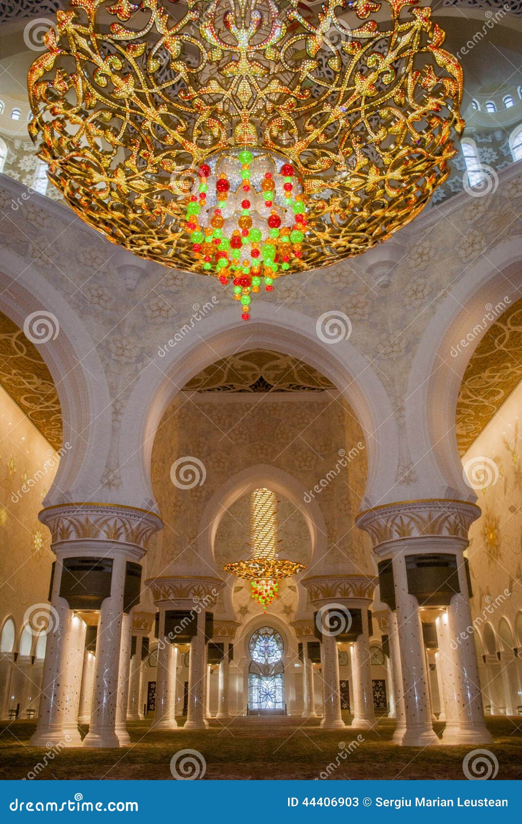 Inside The Sheikh Zayed Grand Mosque Royalty-Free Stock Photography ...