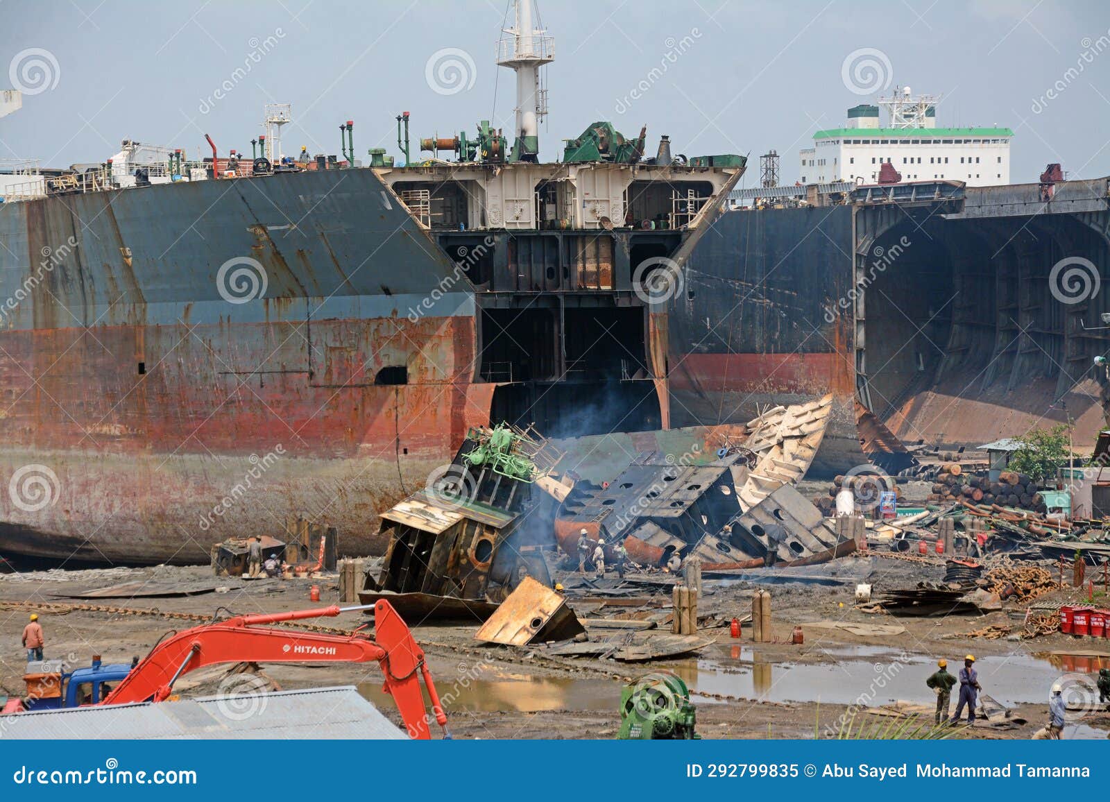 Inside of Ship Breaking Yard Chittagong,Bangladesh Stock Image - Image ...