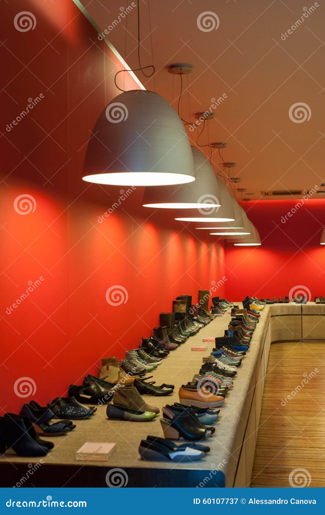 Inside of a shoe store editorial photography. Image of bright - 60107737