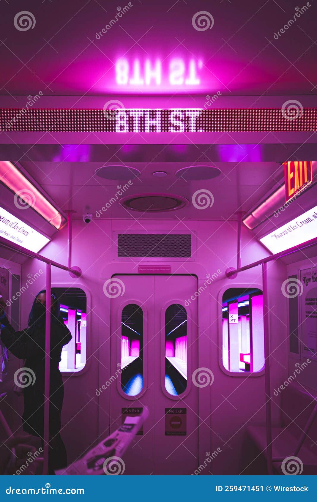Inside Shot of a Wagon with Purple Neon Lights Editorial Photo - Image ...
