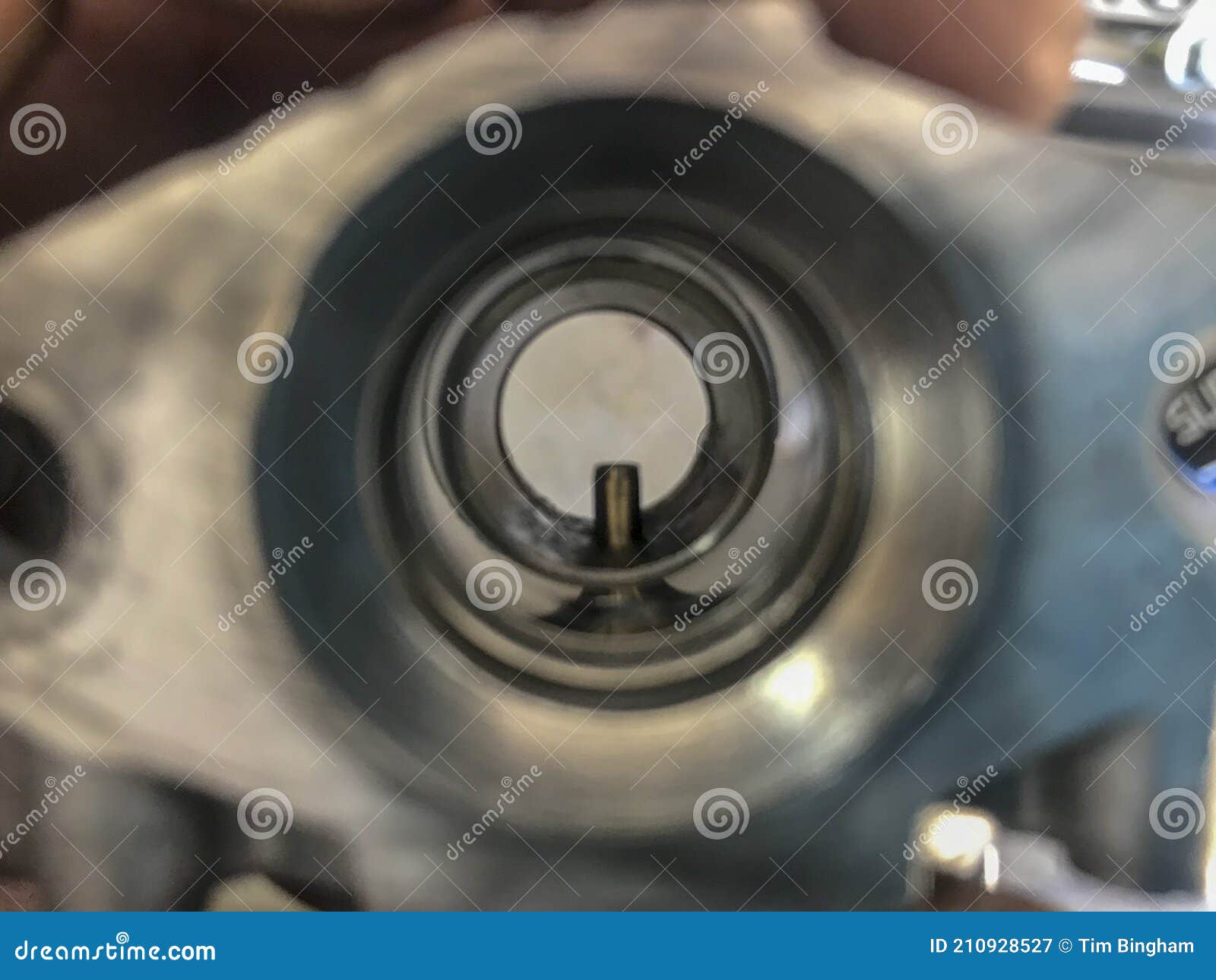 Inside Small Engine Carburetor from the Back Side Stock Image - Image ...