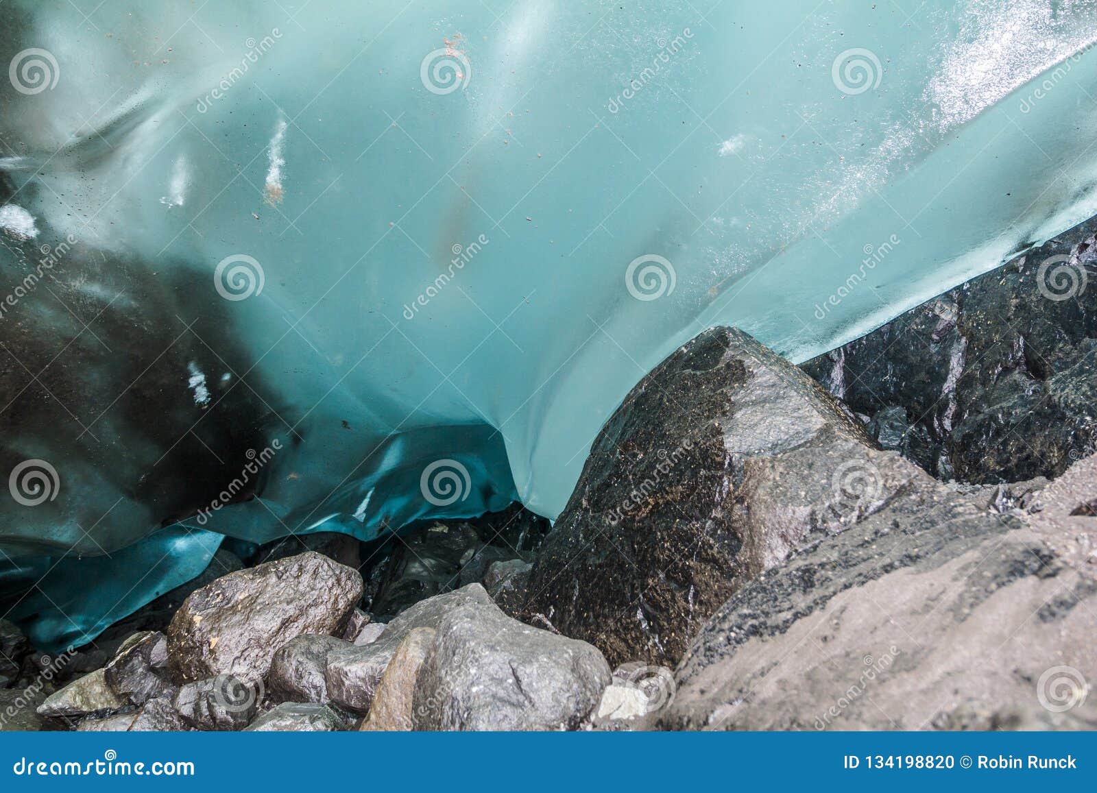 Inside Small Glacier Cave in Iceland Nature Stock Photo - Image of cave ...
