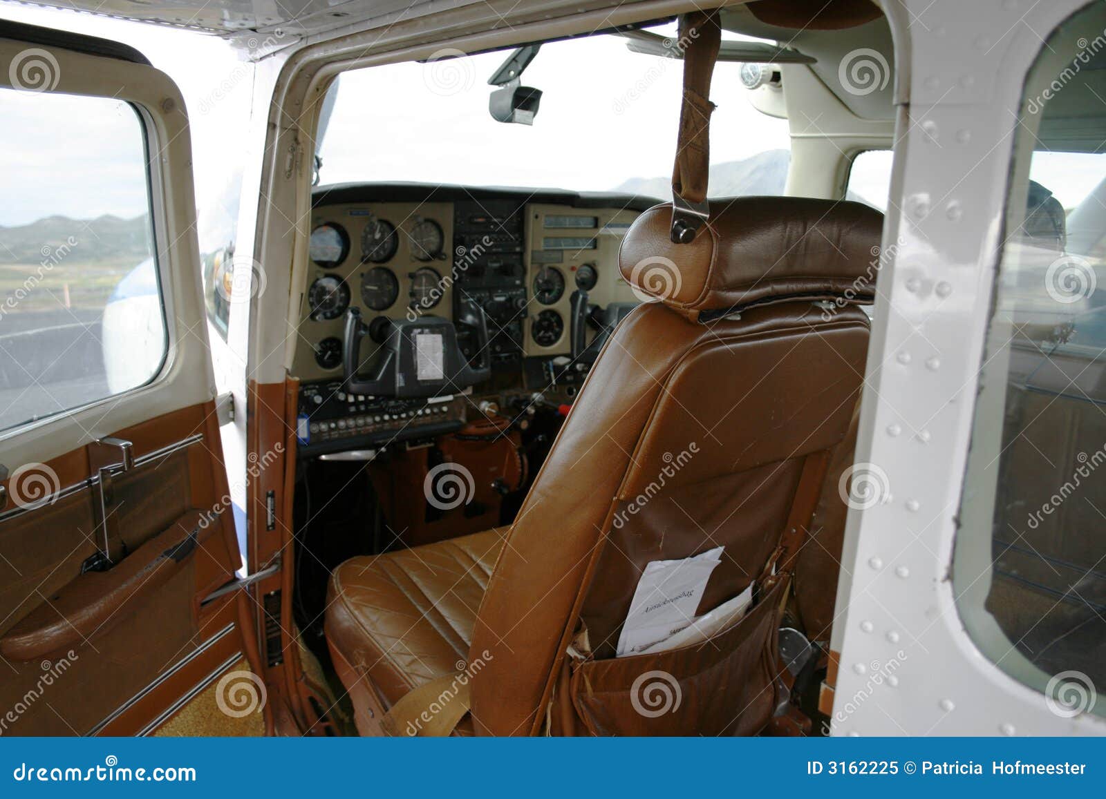 Inside a small plane stock image. Image of airplane, instruments - 3162225