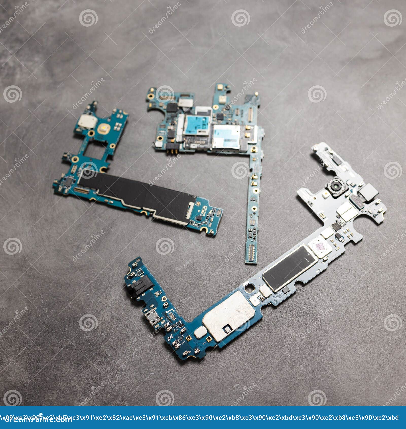 The Inside of the Smartphone S Motherboard and Tools Lay on the Back ...