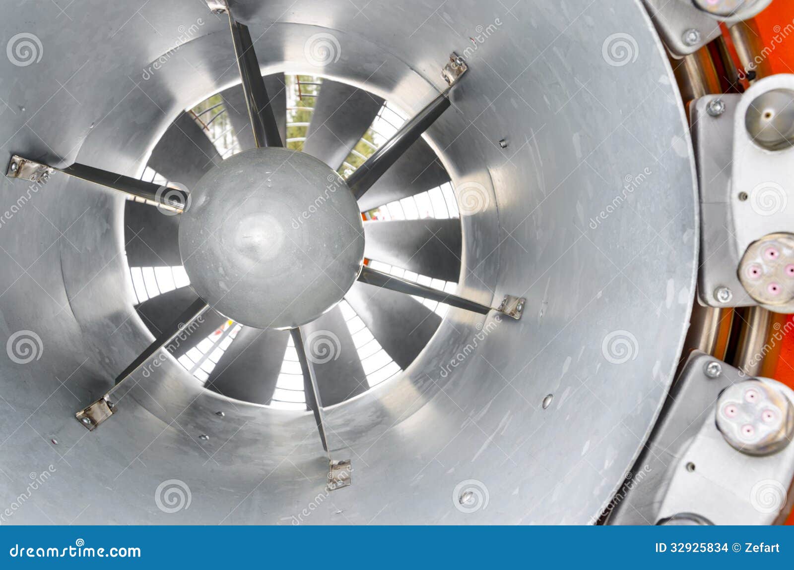 Inside Snow Gun Ventilator Close Up Stock Photo - Image of snow, making ...