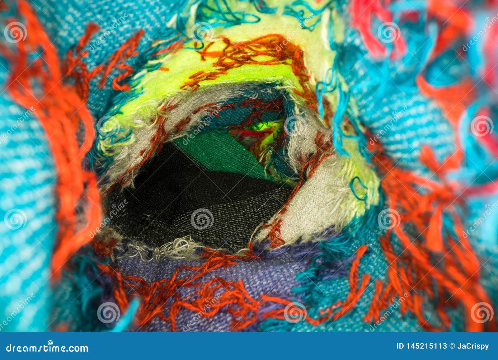 Inside the Sock. Colourful Macro Shot of an Inside of Sock Tecture ...