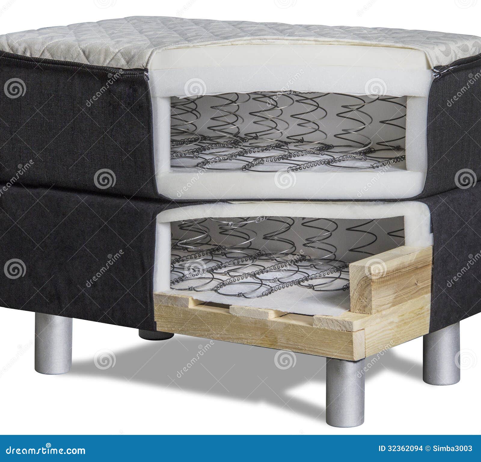 The inside of a soft bed stock photo. Image of production - 32362094