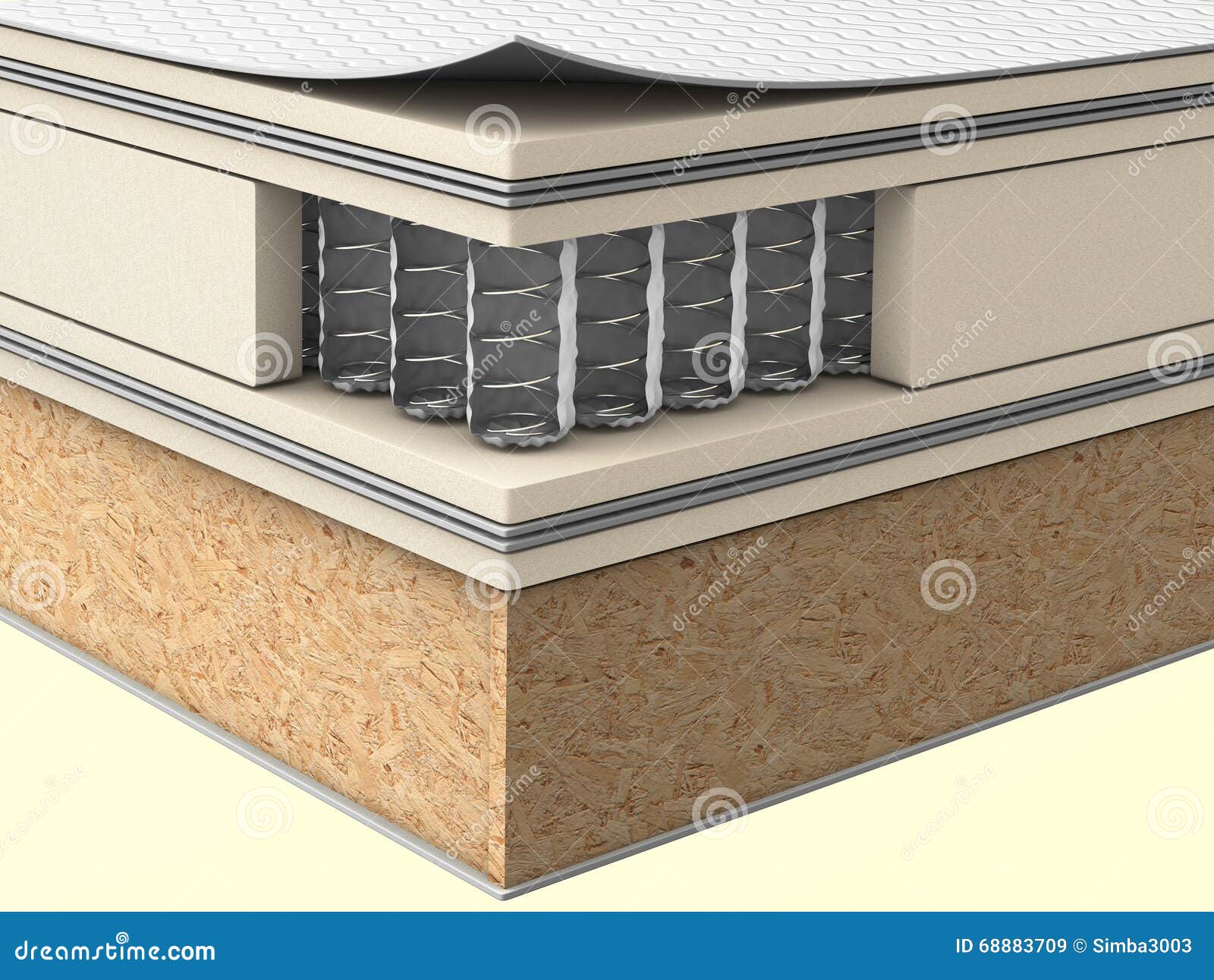 The inside of a soft bed. stock illustration. Illustration of ...