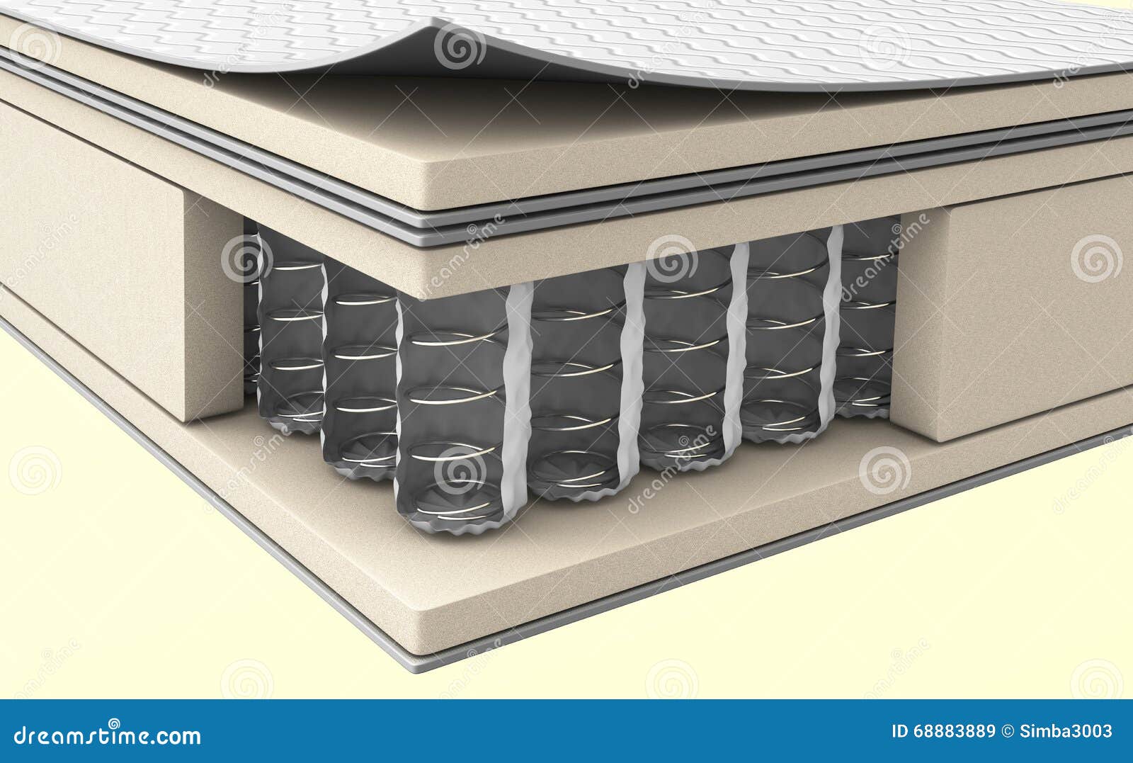 The inside of a soft bed. stock illustration. Illustration of ...