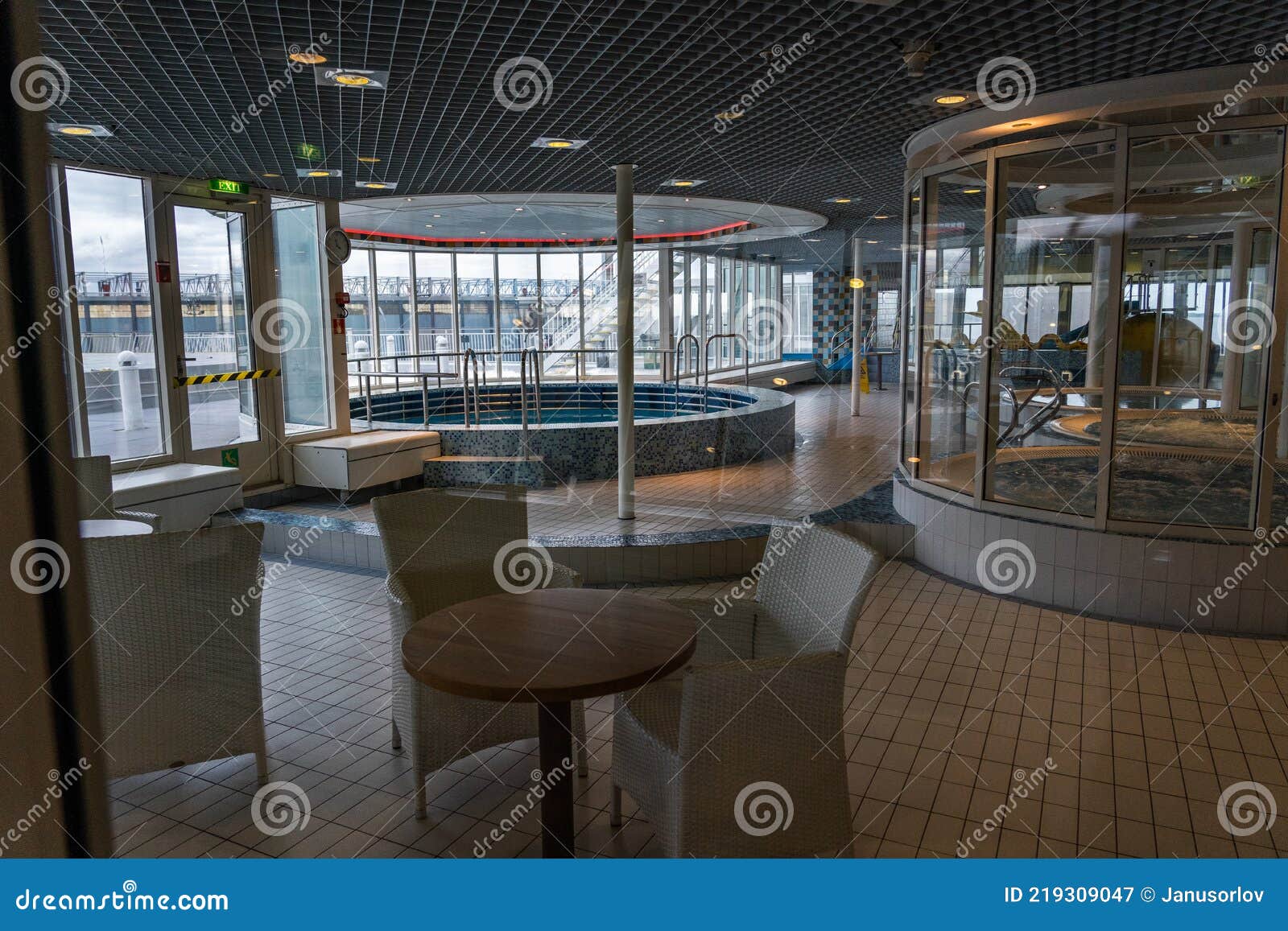 Inside Spa Side of the Car Ferry MS Silja Europa Stock Image - Image of ...