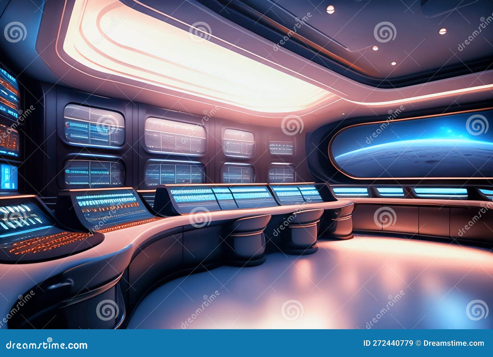 Inside a spaceship stock illustration. Illustration of theatre - 272440779