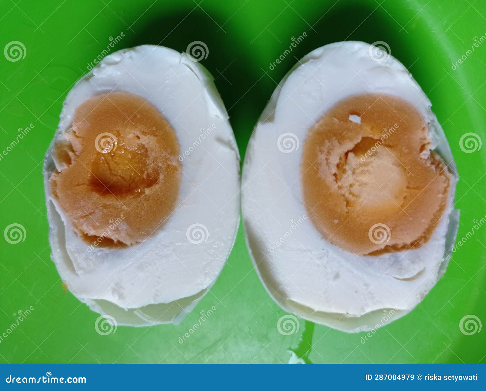 The Inside of the Split Salted Egg Stock Image - Image of icing, eggs ...