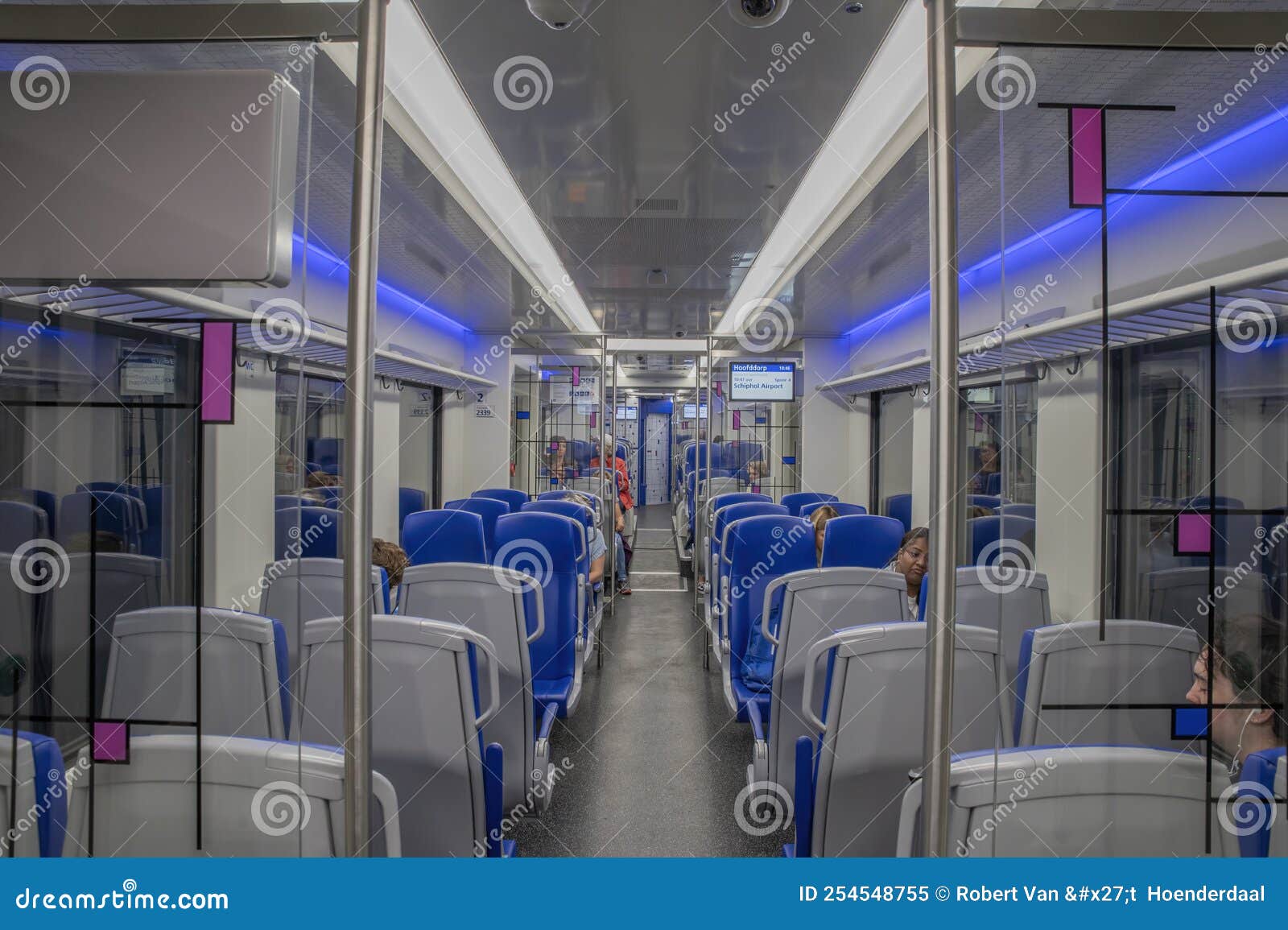 Inside a Sprinter Train at Amsterdam the Netherlands 14-5-2022 ...