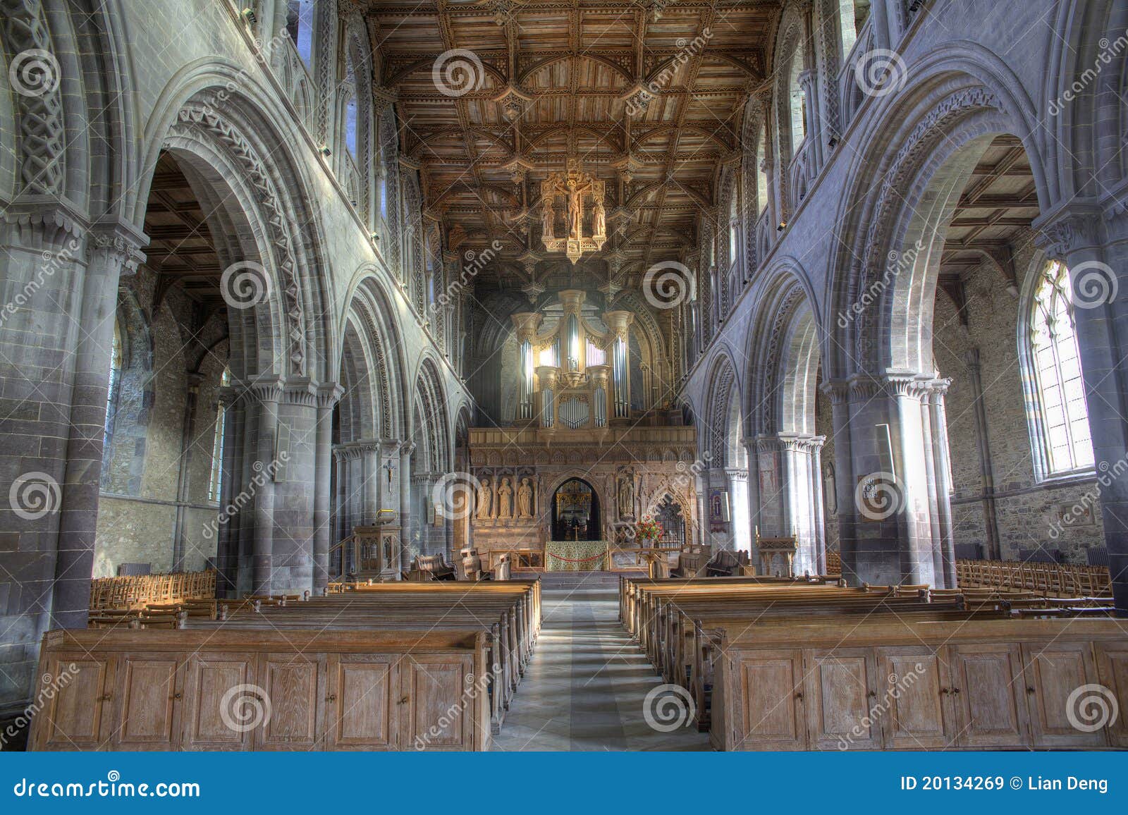 Inside St. Davids Cathedral Stock Image - Image of cemetery, built ...