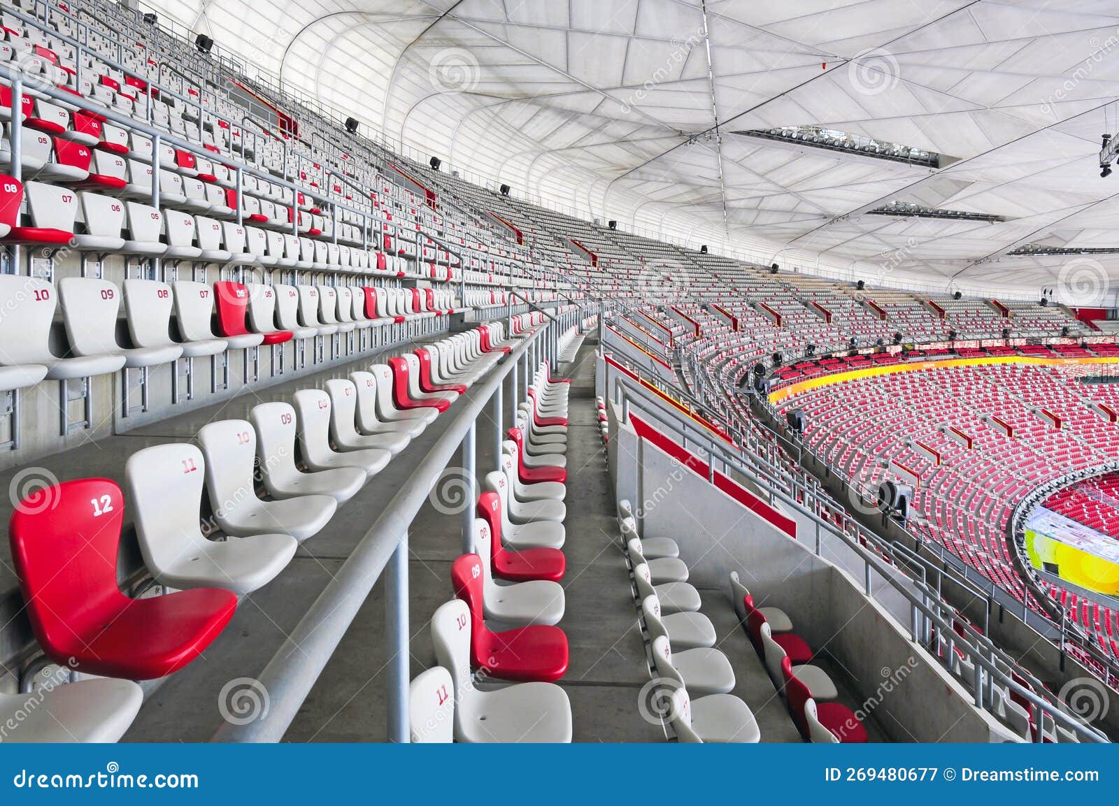 Inside Stadium with Empty Seat Stock Image - Image of empty, seat ...
