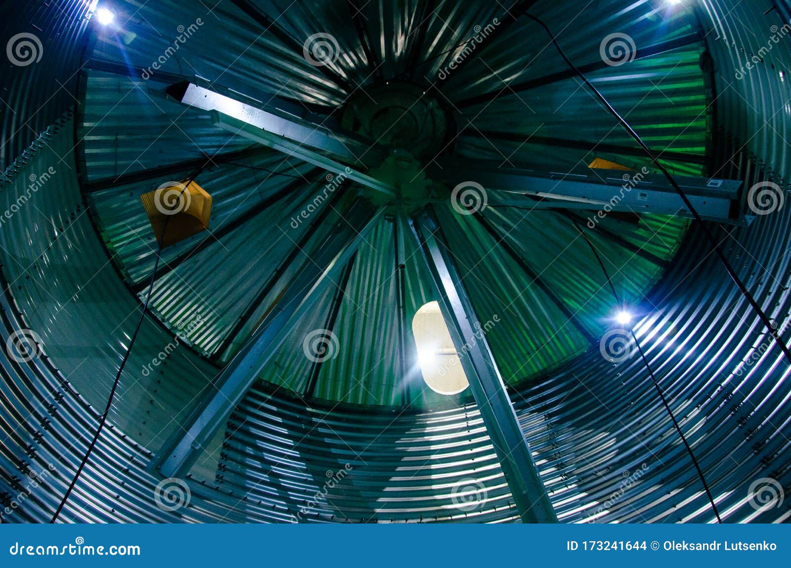 Inside the Steel Grain Storage Silos Stock Photo - Image of exterior ...