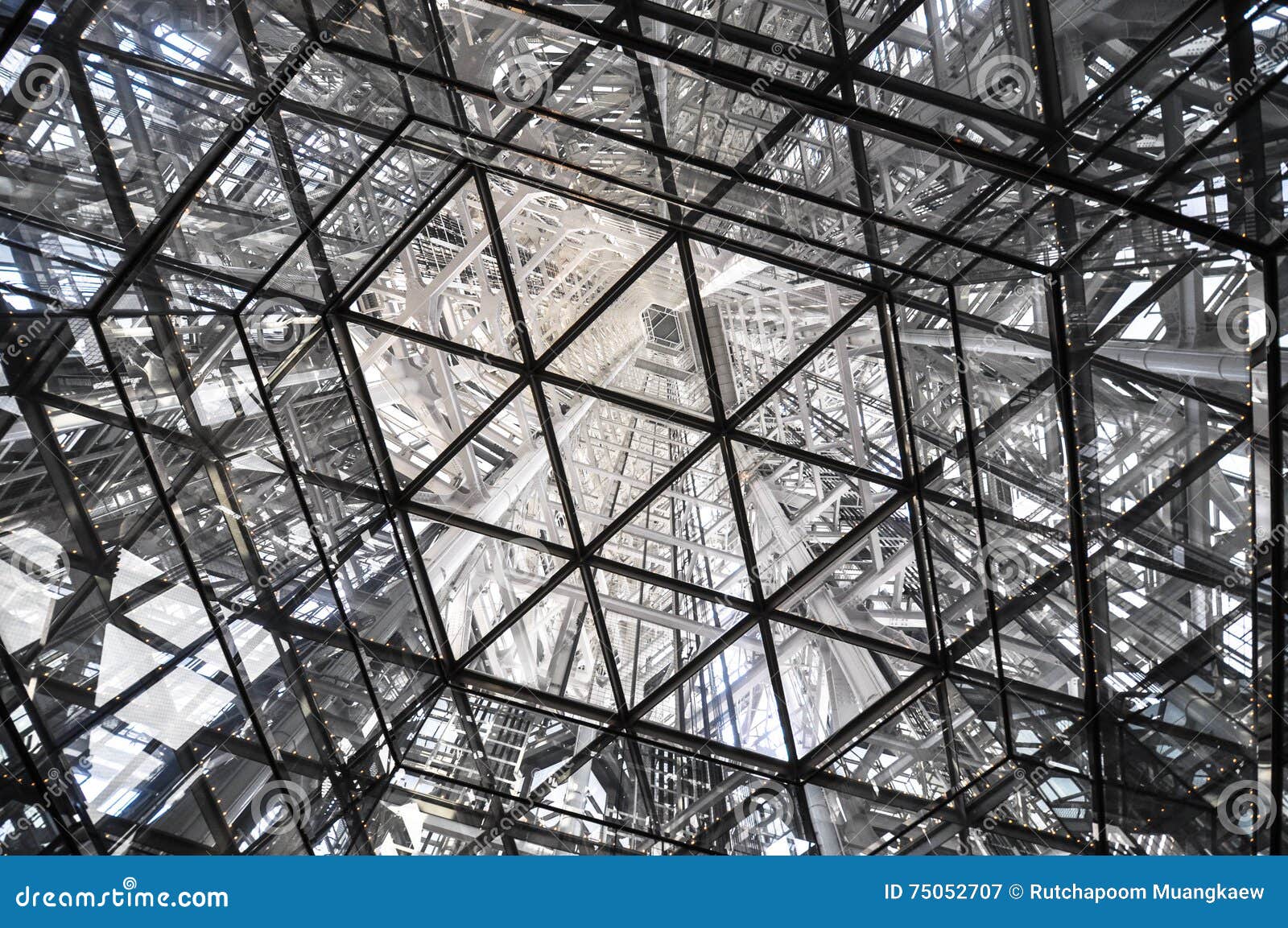 Inside the steel tower stock image. Image of observation - 75052707