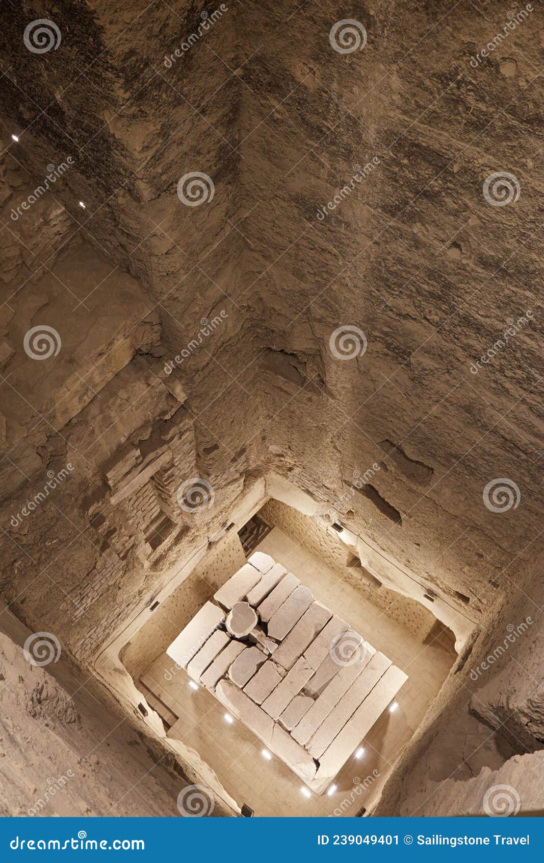 Inside the Step Pyramid of Djoser, Saqqara, Egypt Stock Image - Image ...