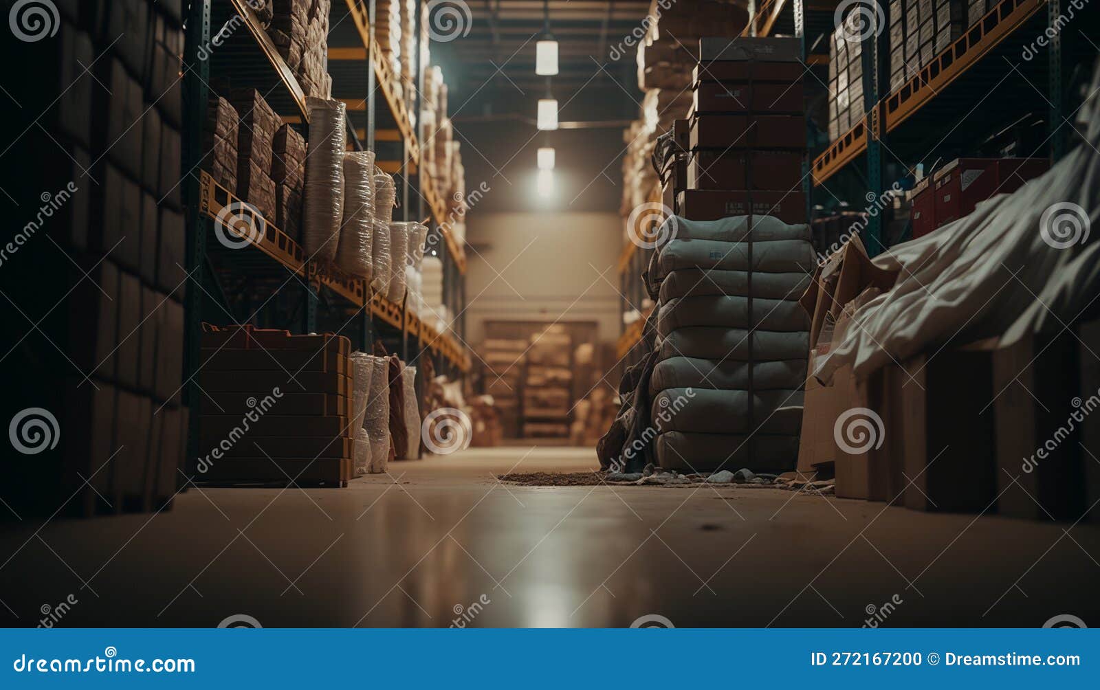 Inside the Storage: Cinematic Lighting Enhances the Orderly Rows of ...